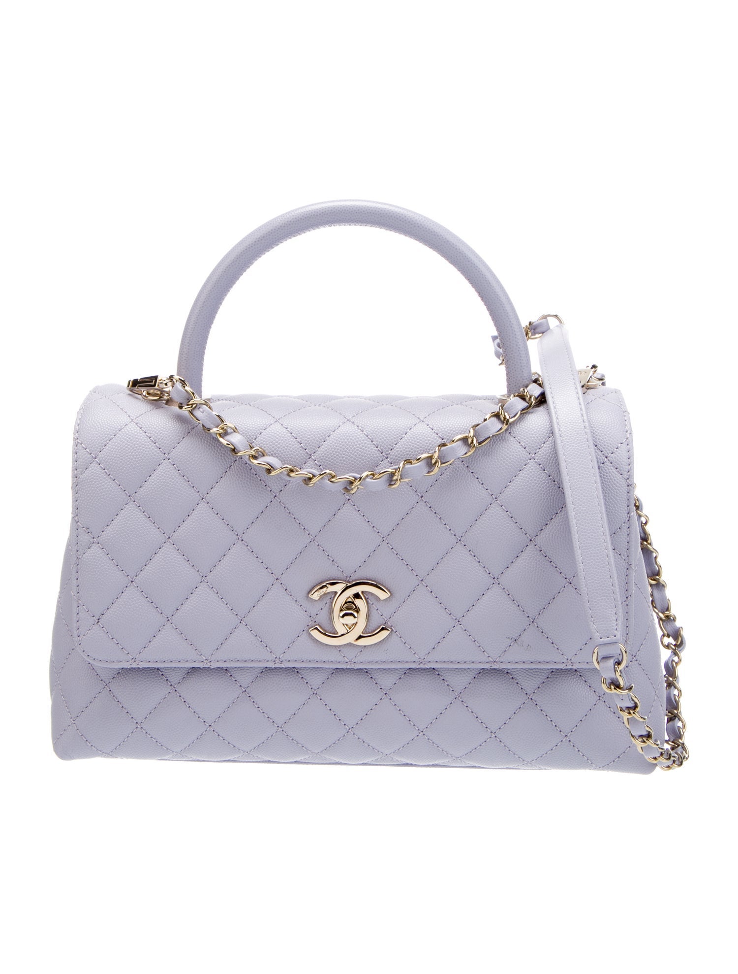 Chanel Small Coco Handle Bag - Purple Handle Bags, Handbags ...