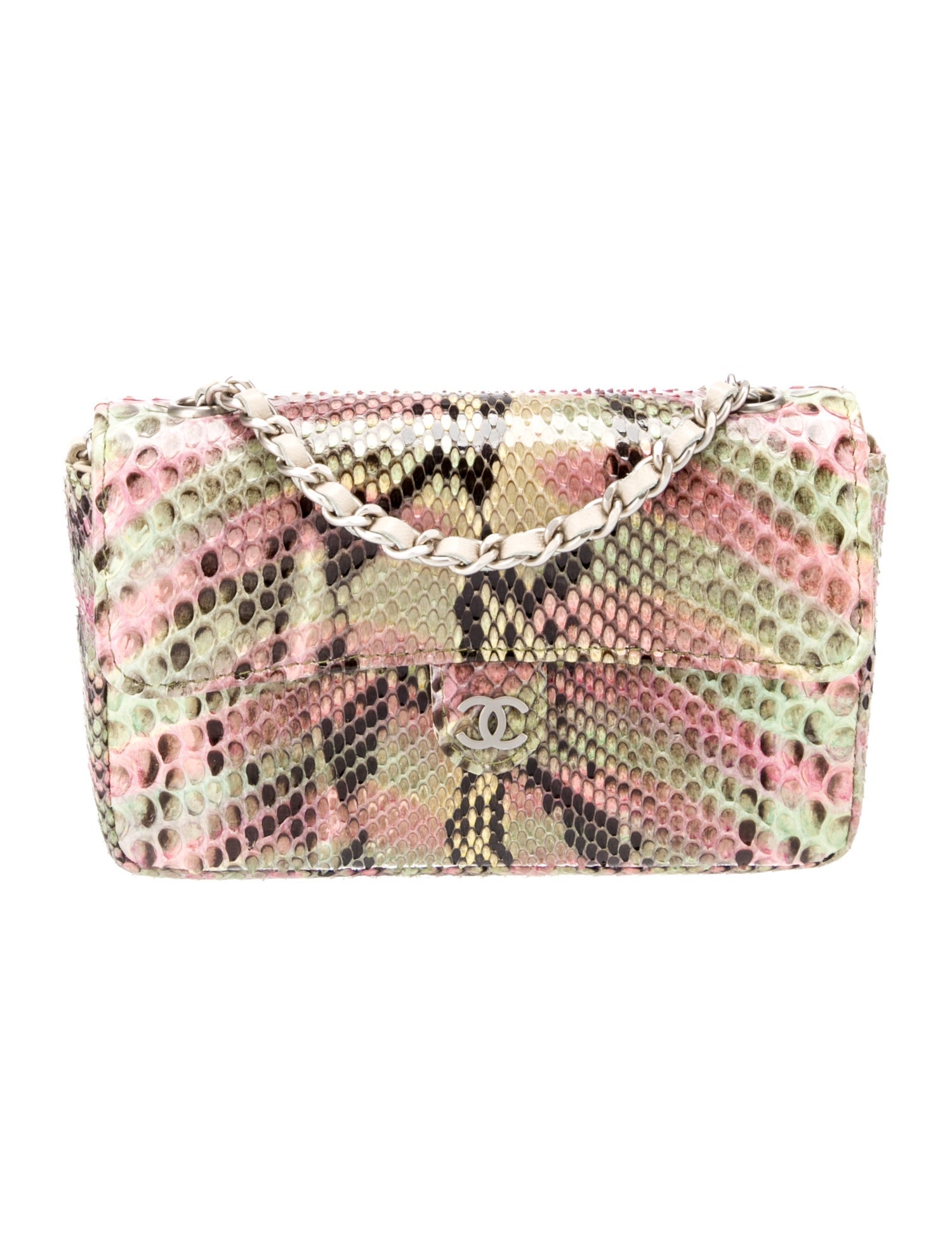 Chanel Mini Python Flap Bag - Green Mini Bags, Handbags - CHA1159235 | The RealReal