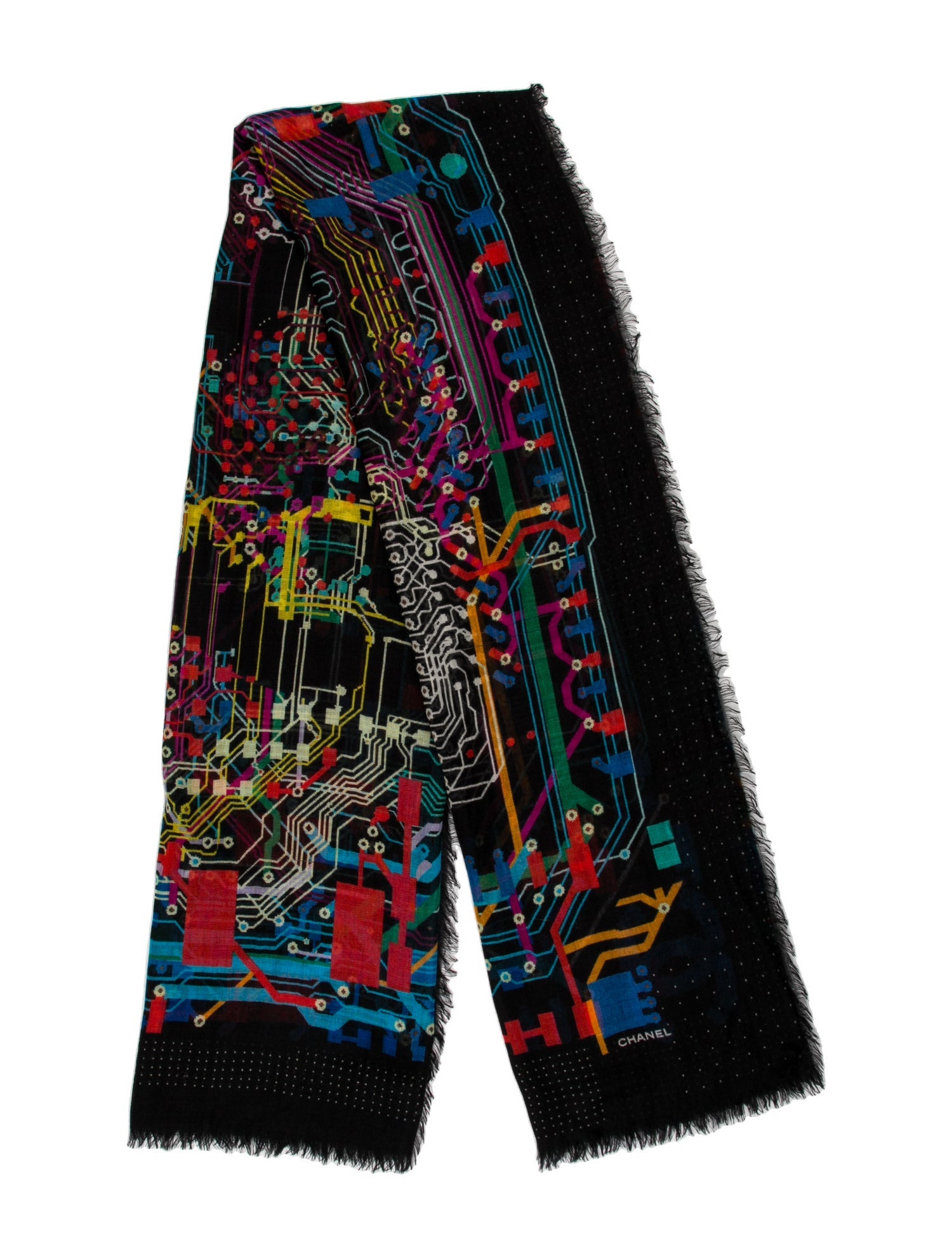 Chanel Data Center Cashmere Shawl - Black Scarves and Shawls ...