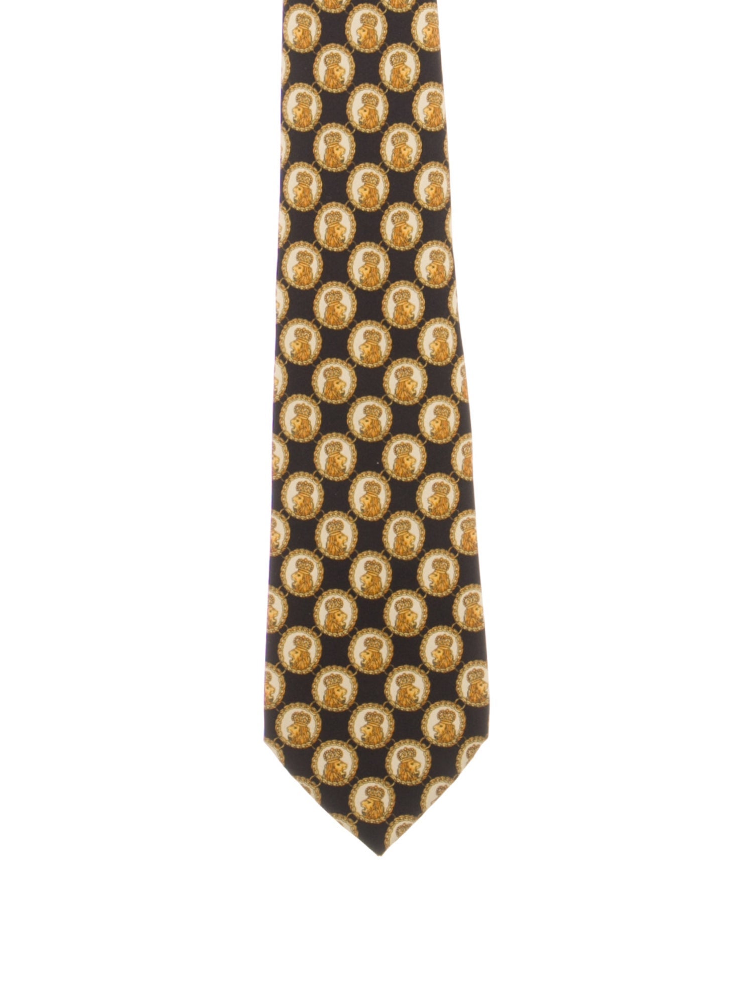 Chanel Lion Print Silk Tie - Black Ties, Suiting Accessories - CHA1161060 | The RealReal