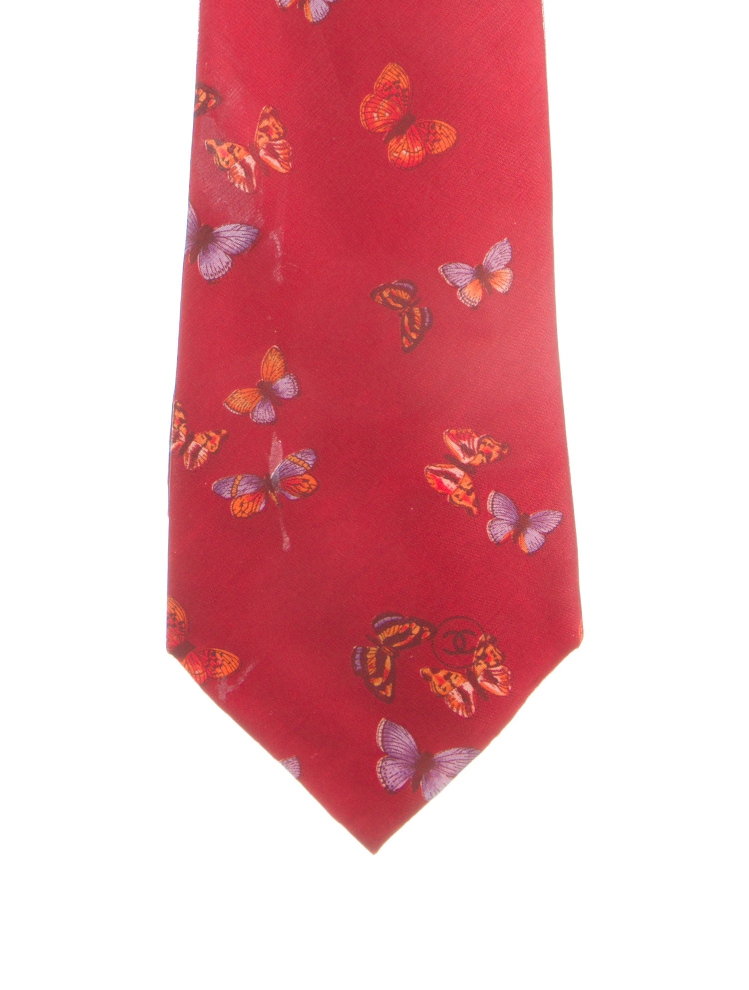 Chanel Butterfly Silk Tie - Red Ties, Suiting Accessories - CHA1161150 ...