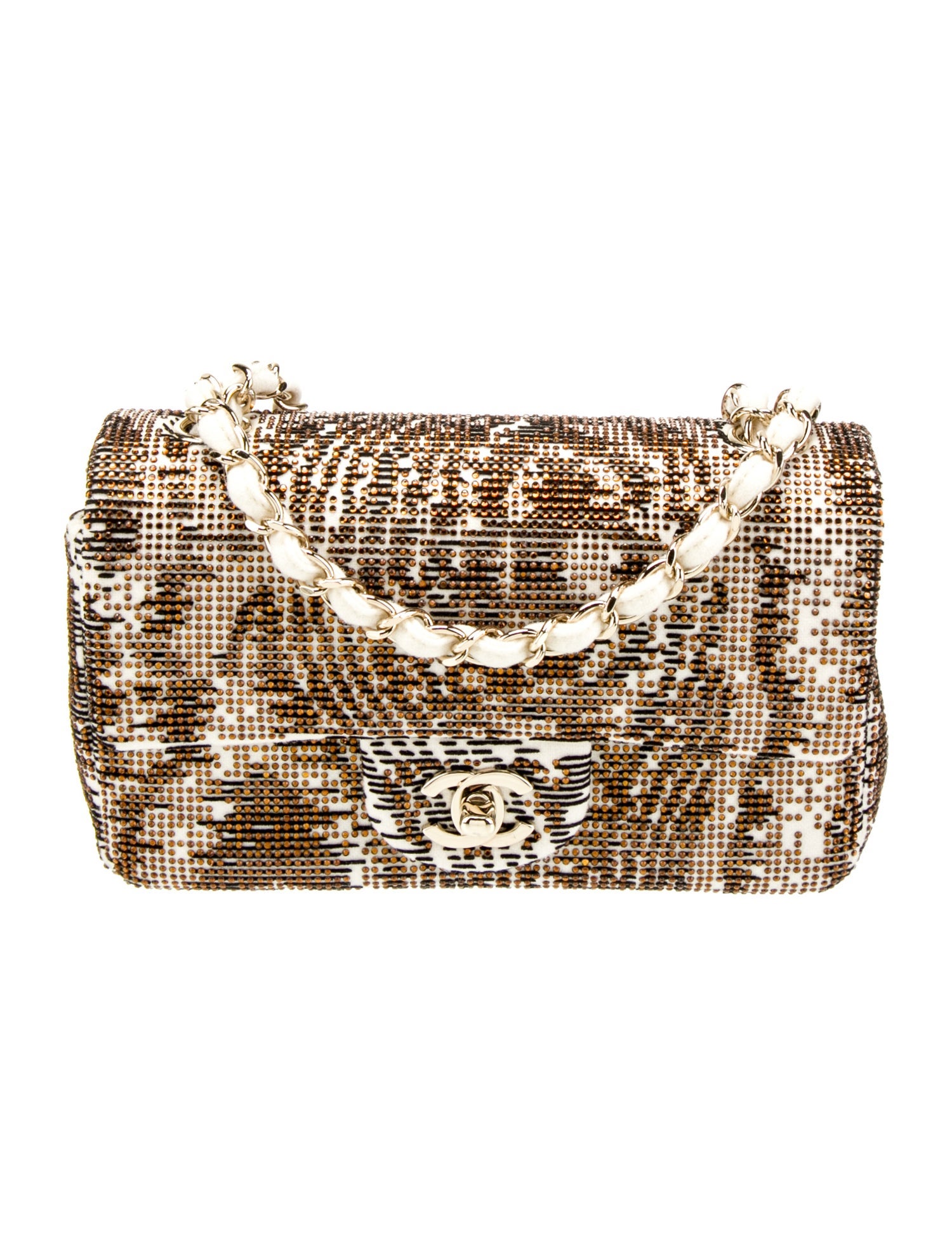 Chanel Crystal Tiger Rectangular Mini Flap Bag - Neutrals Shoulder Bags ...