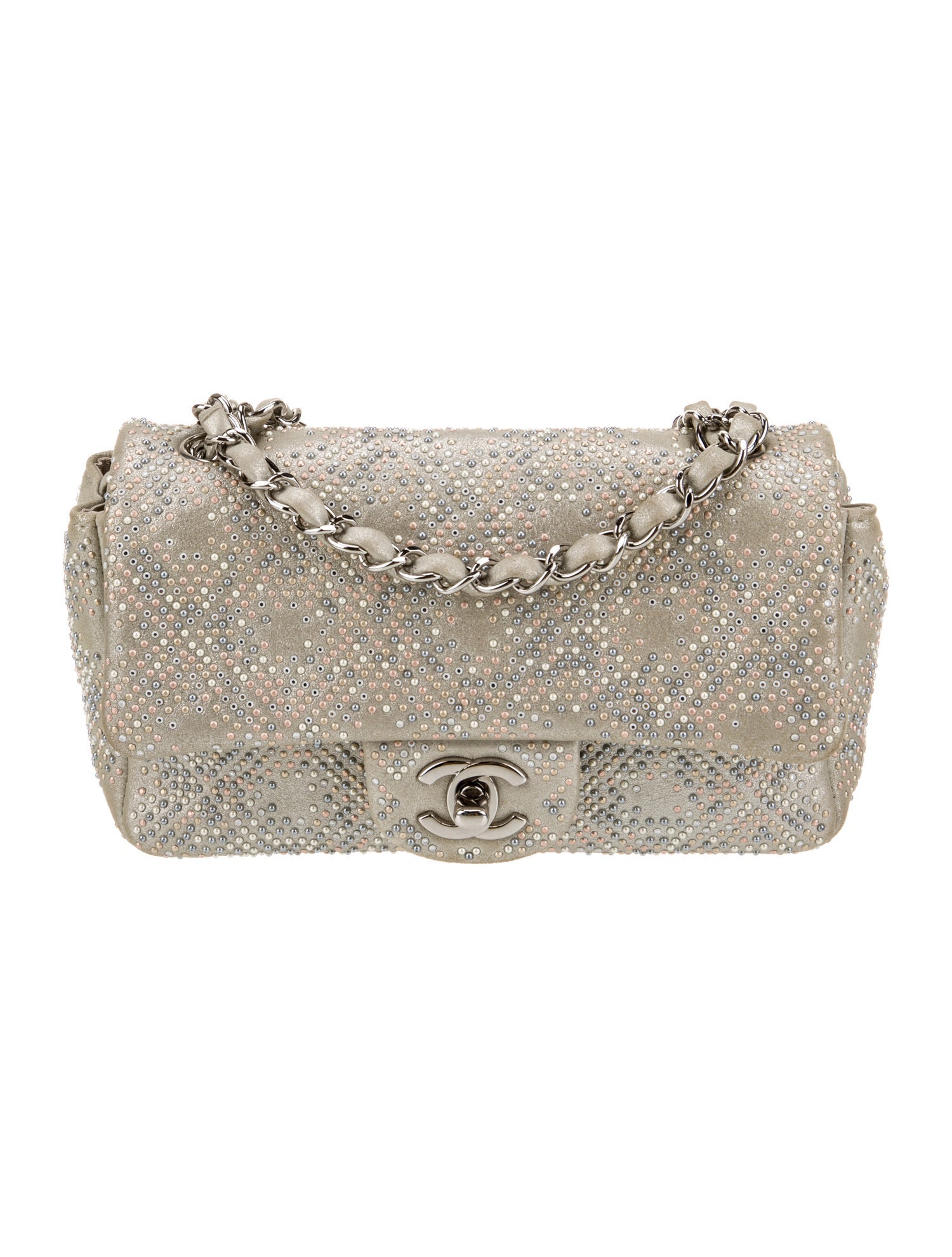 Chanel Strass Mini Rectangular Flap Bag - Neutrals Shoulder Bags ...