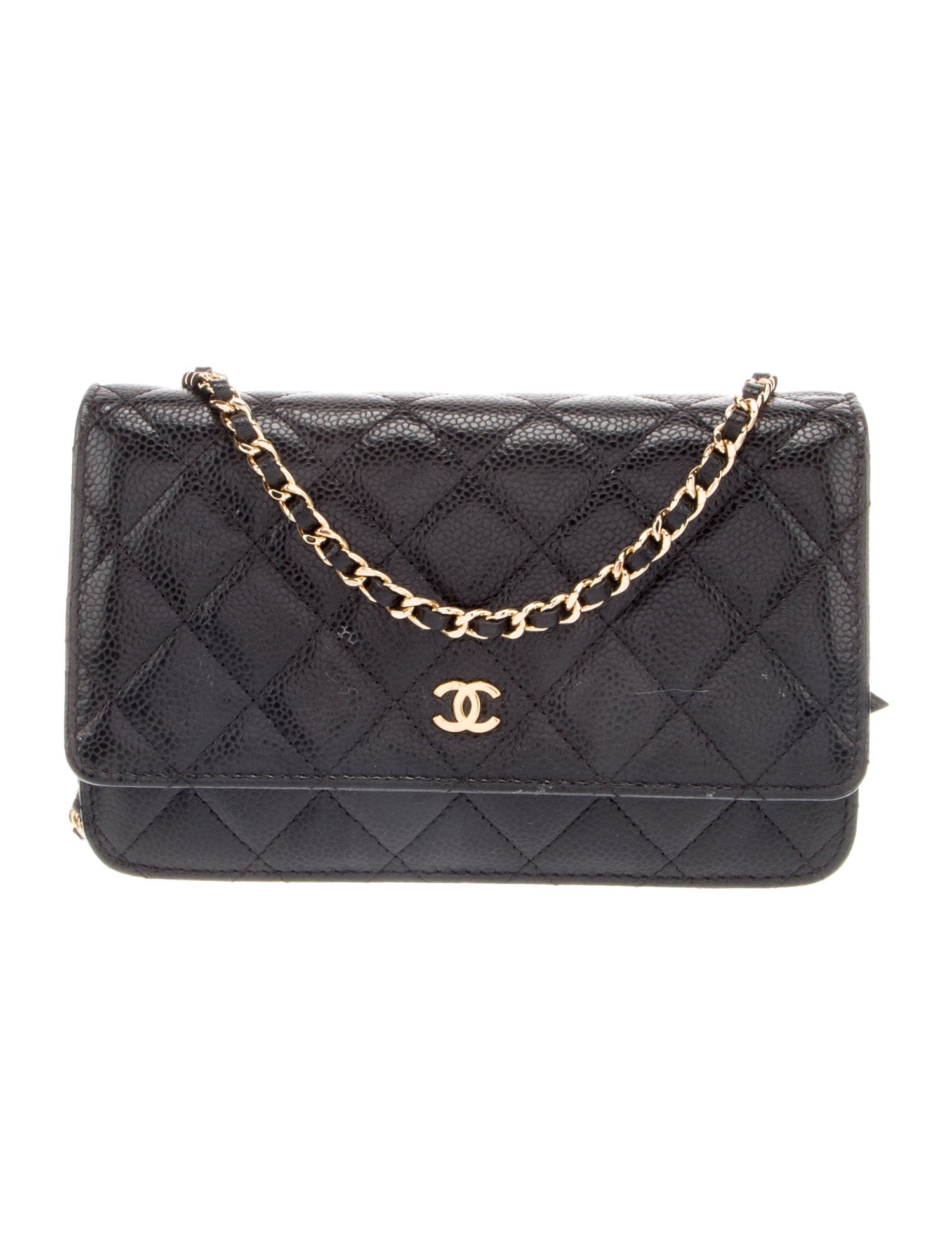 Chanel Quilted Wallet On Chain - Black Crossbody Bags, Handbags ...