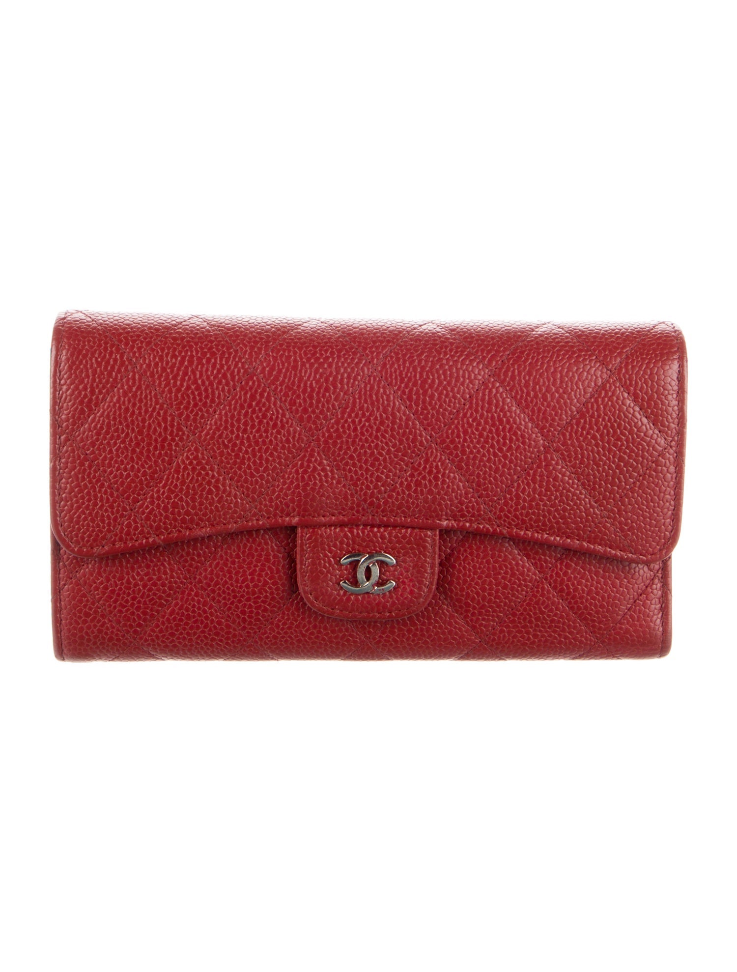 Chanel 2014 Interlocking CC Logo Continental Wallet - Red Wallets ...