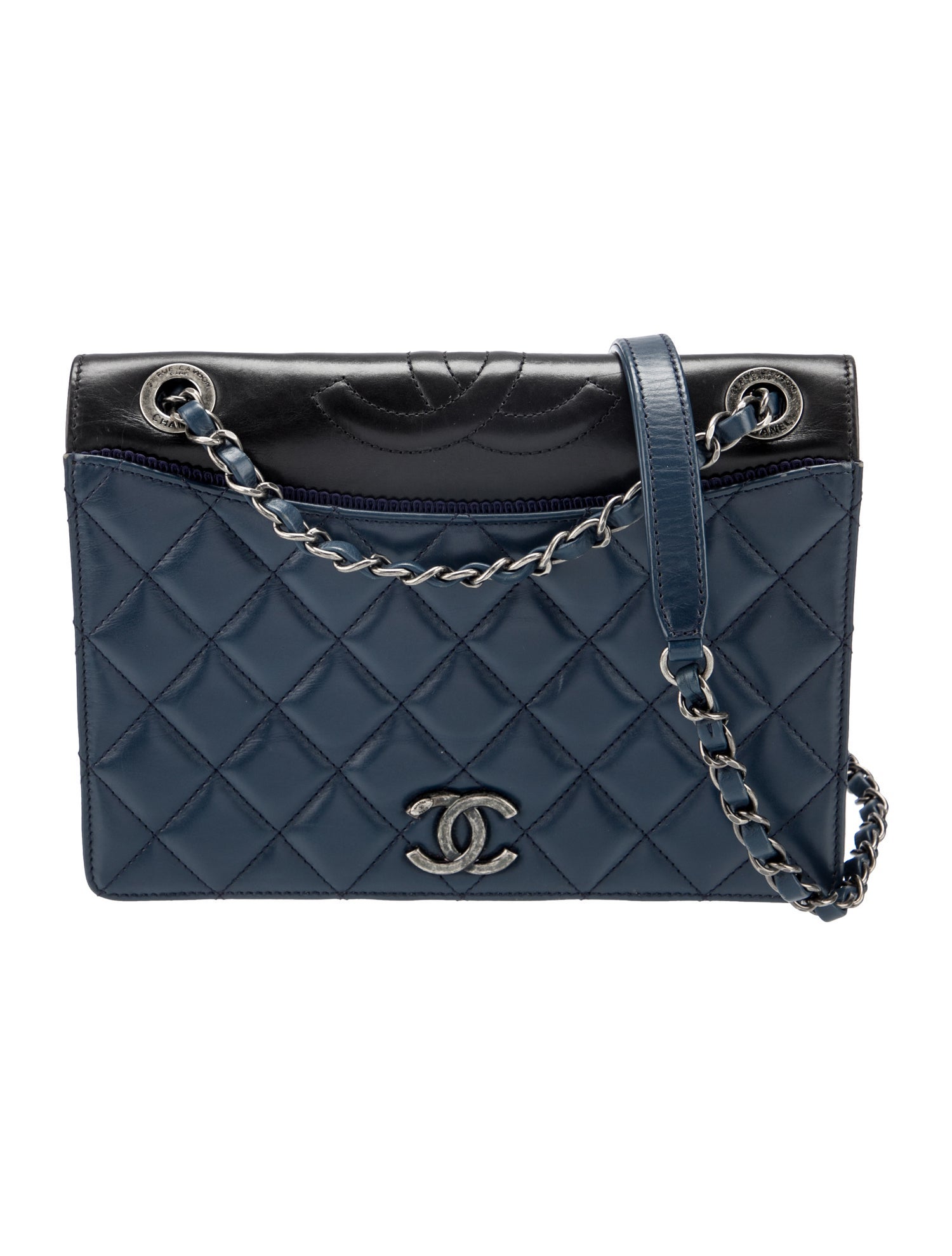 Chanel Quilted Ballerine Flap Bag - Blue Shoulder Bags, Handbags ...