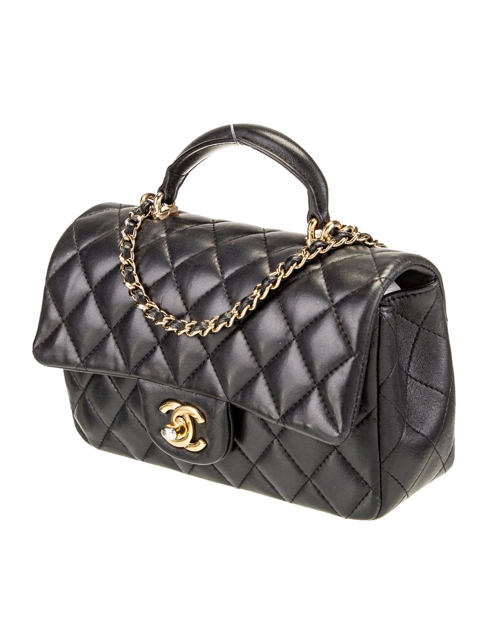 Chanel Rectangular Mini Top Handle Flap Bag - Black Shoulder Bags ...