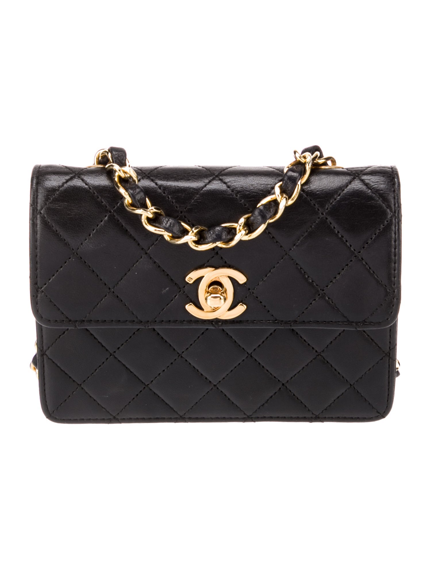 Chanel Extra Mini Quilted Flap Bag - Black Mini Bags, Handbags ...