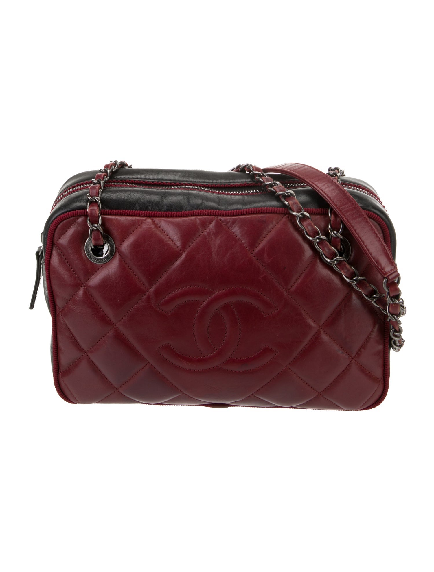Chanel Diamond CC Camera Bag - Red Shoulder Bags, Handbags - CHA1165397 ...