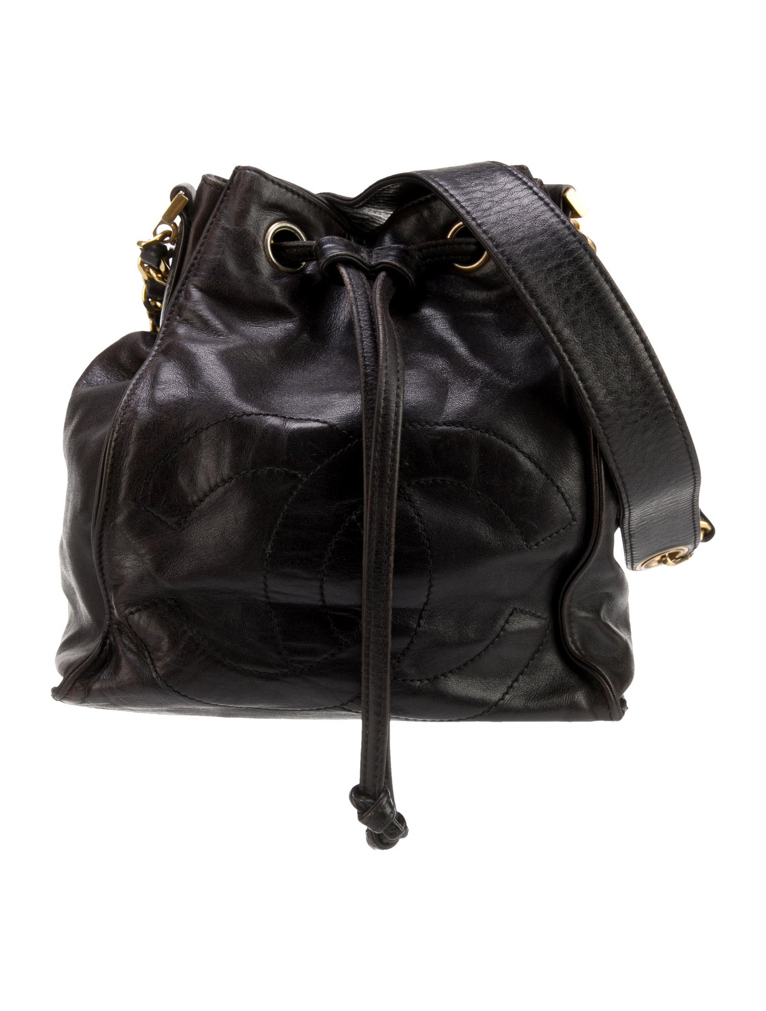 Chanel CC Drawstring Bucket Bag - Black Bucket Bags, Handbags ...