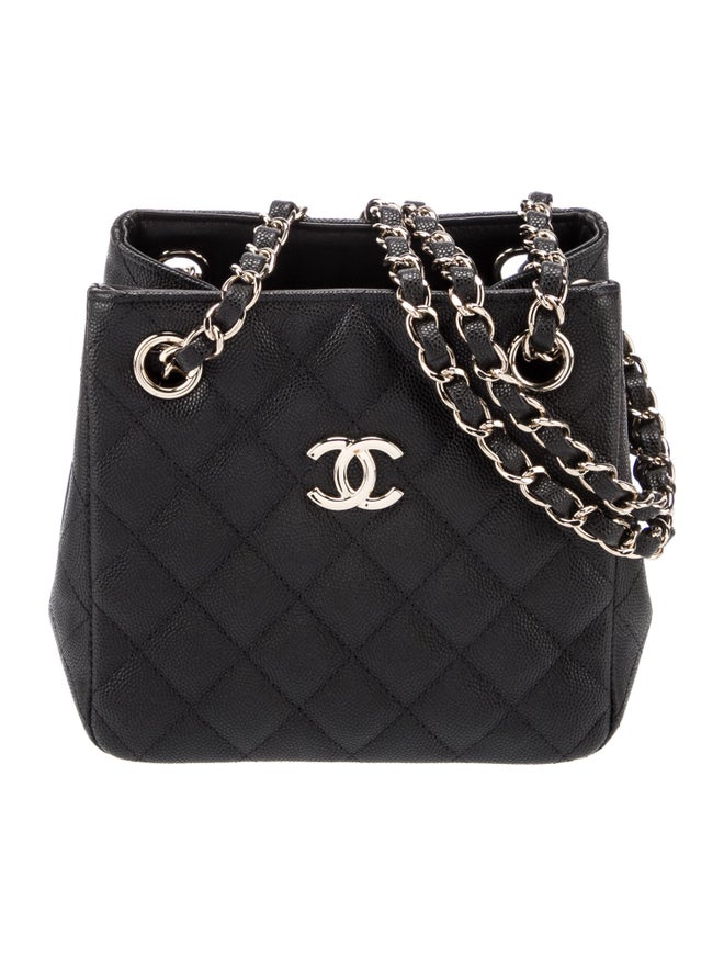 Chanel Quilted Dweller Drawstring Bucket Bag - Blue Bucket Bags ...