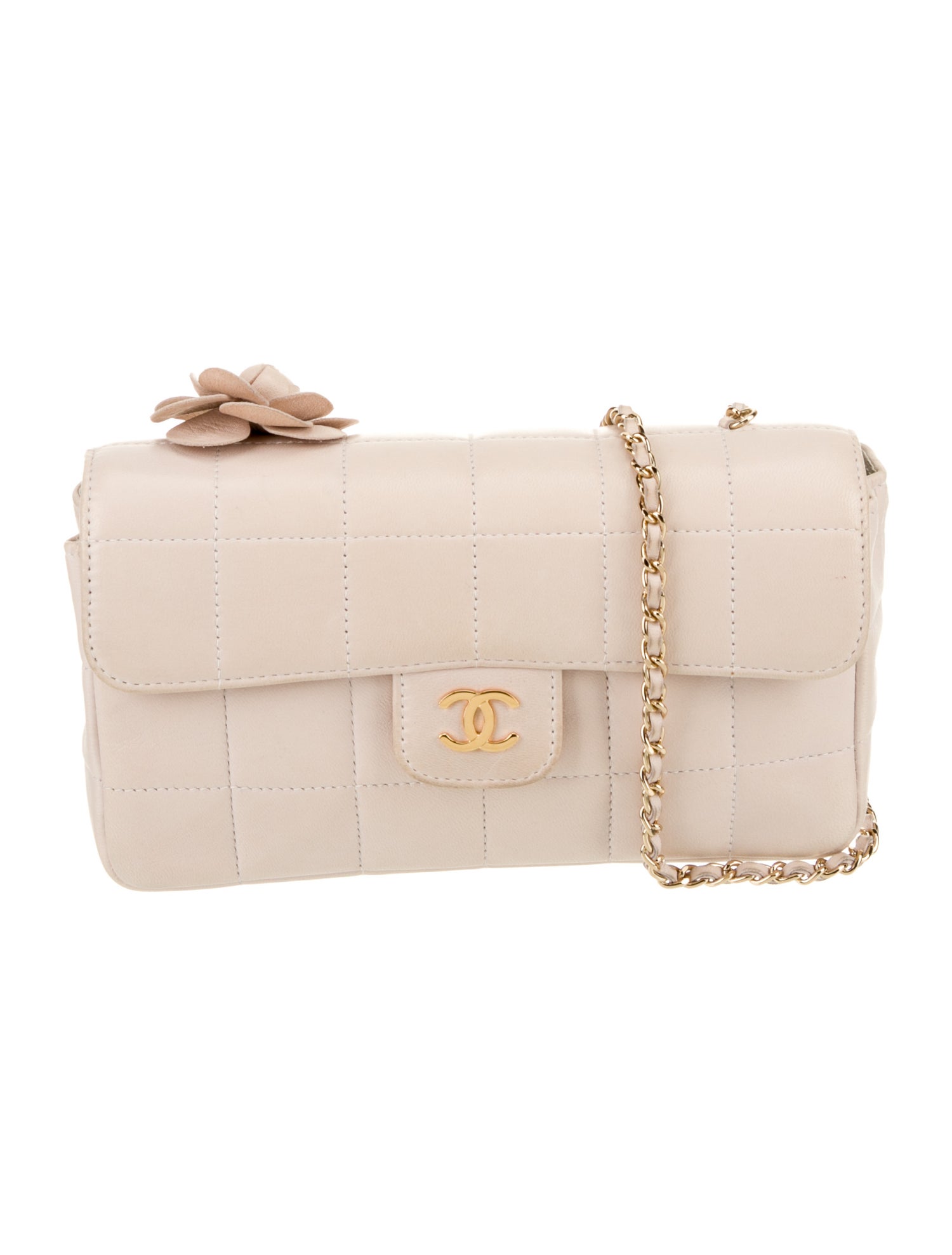 Chanel Camellia Chocolate Bar Crossbody - Pink Crossbody Bags, Handbags ...