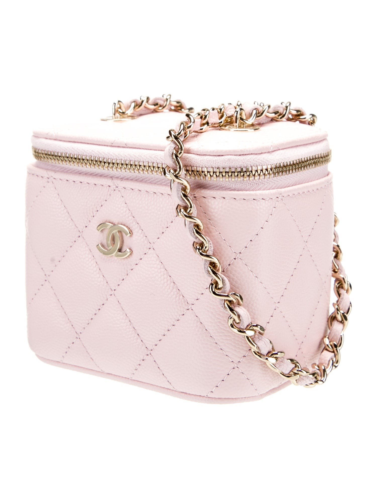 Chanel Mini Vanity Case w/ Chain - Pink Mini Bags, Handbags ...