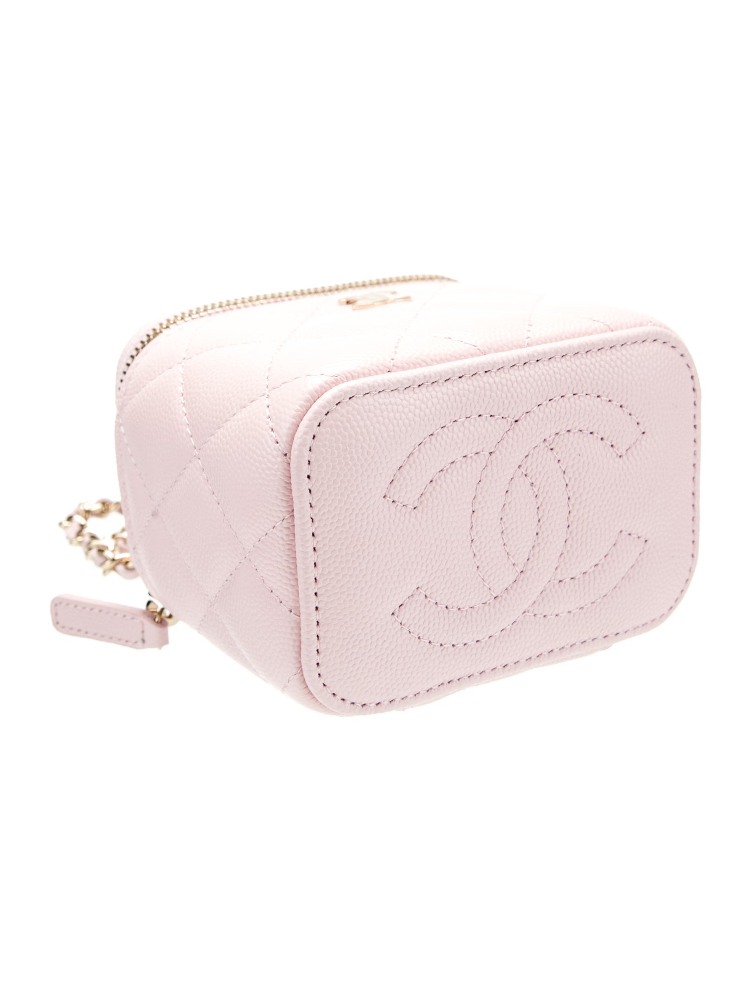 Chanel Mini Vanity Case w/ Chain - Pink Mini Bags, Handbags ...