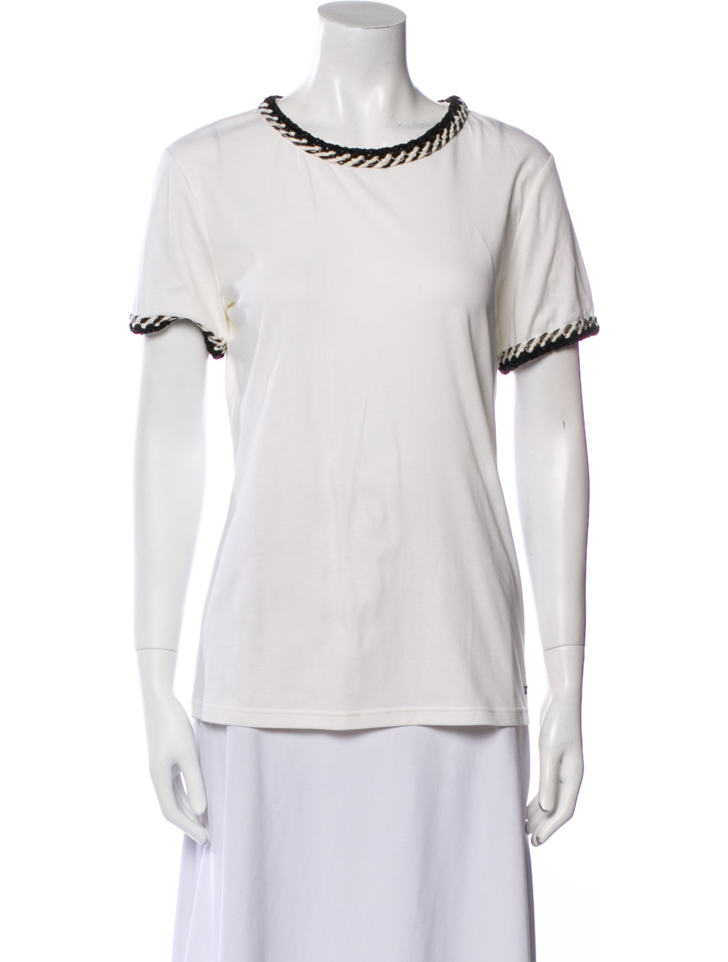 Chanel 2018 Colorblock Pattern T-Shirt - Neutrals Tops, Clothing ...