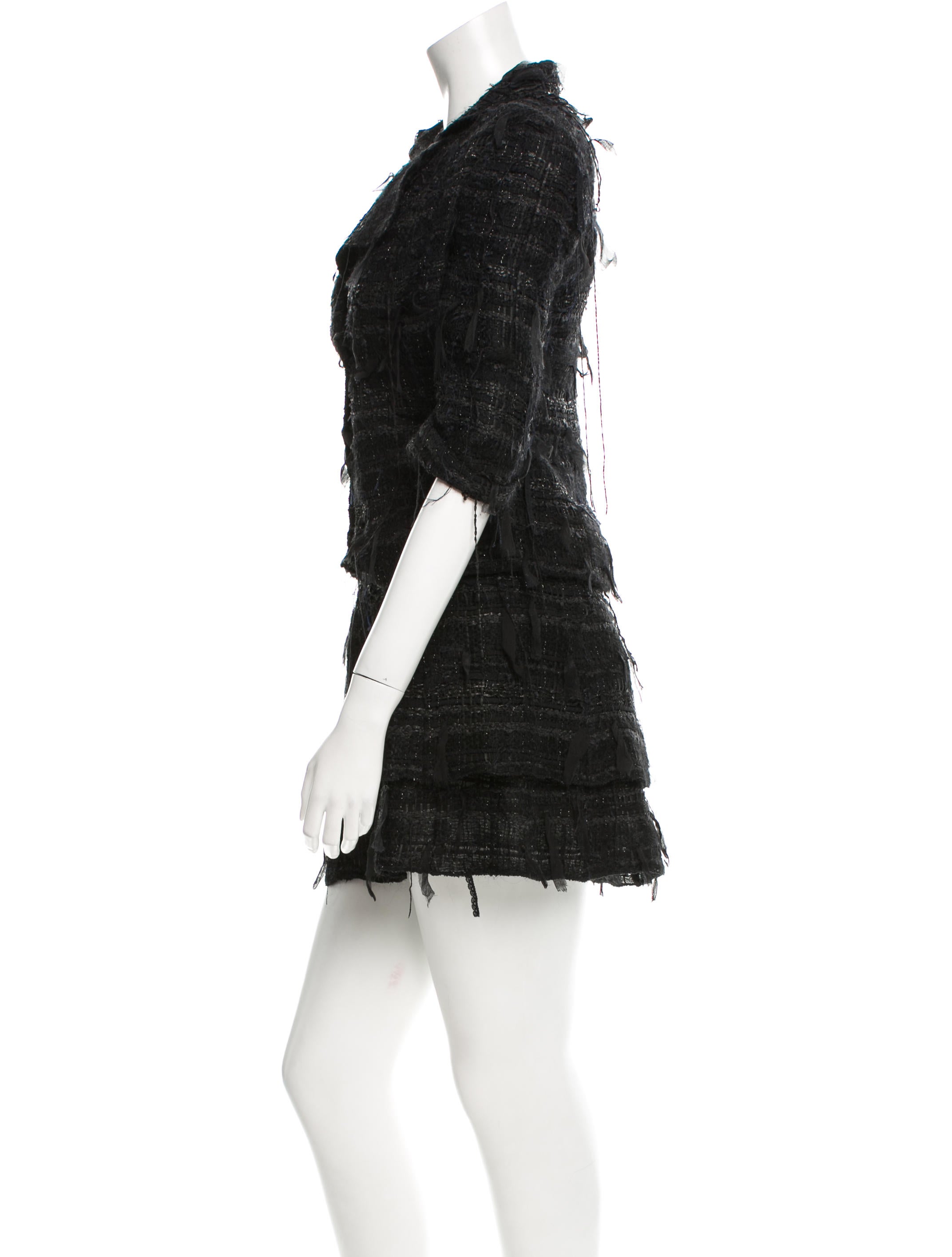 Chanel Two-Piece Tweed Skirt Suit - Black Suits and Sets, Clothing ...