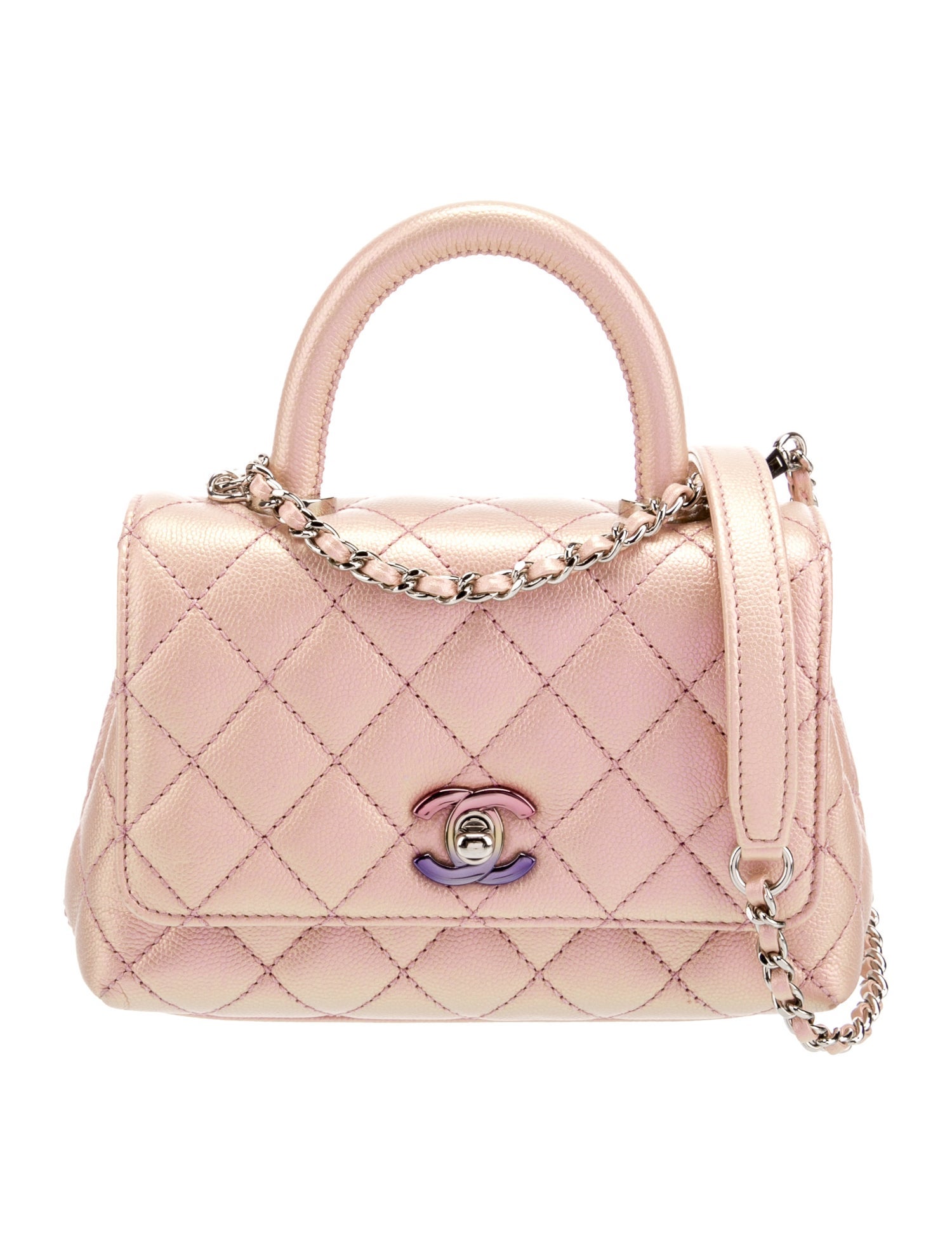 Chanel Timeless Classic Handle Flap Bag - Pink Handle Bags, Handbags ...