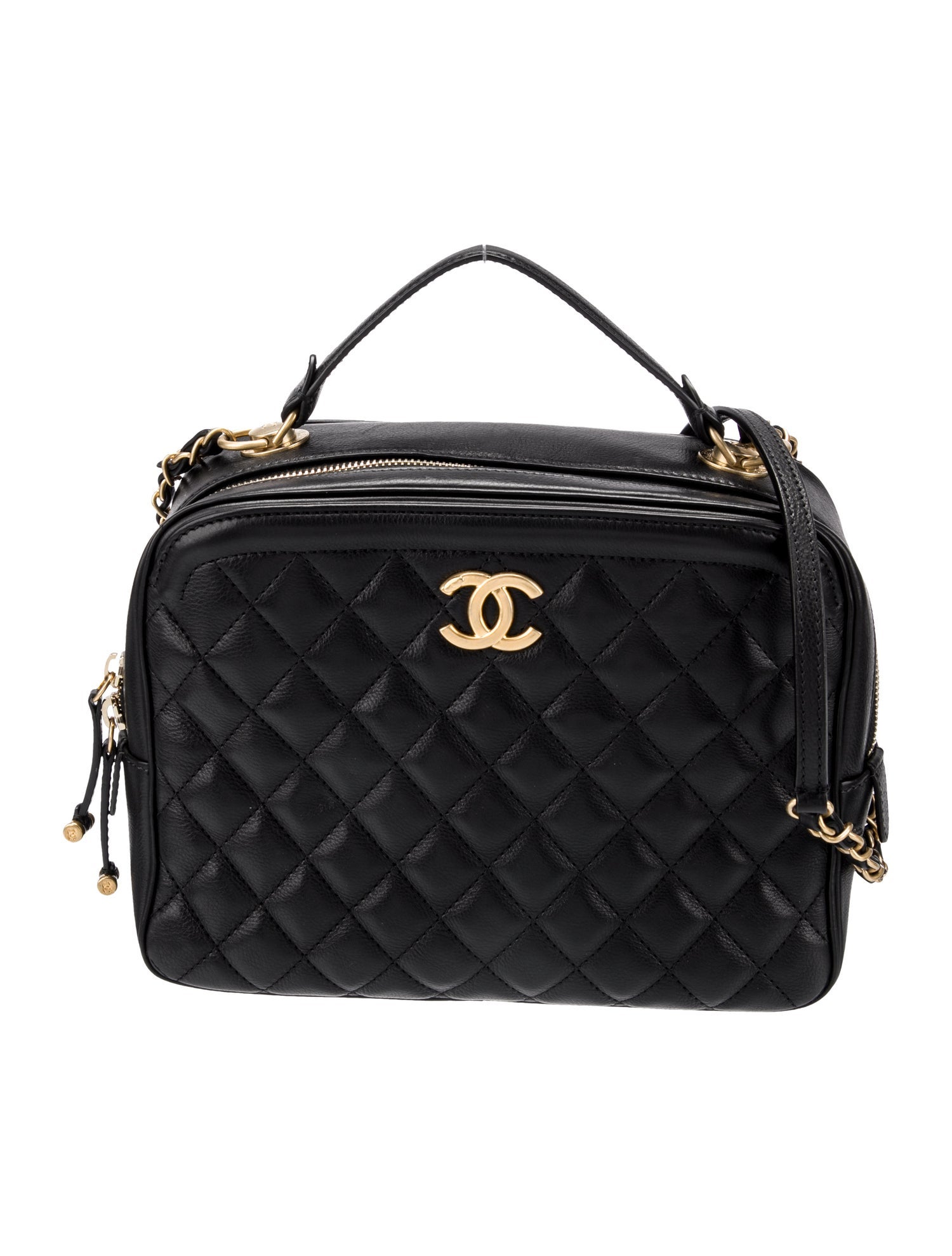 Chanel Quilted CC Vanity Case - Black Shoulder Bags, Handbags ...