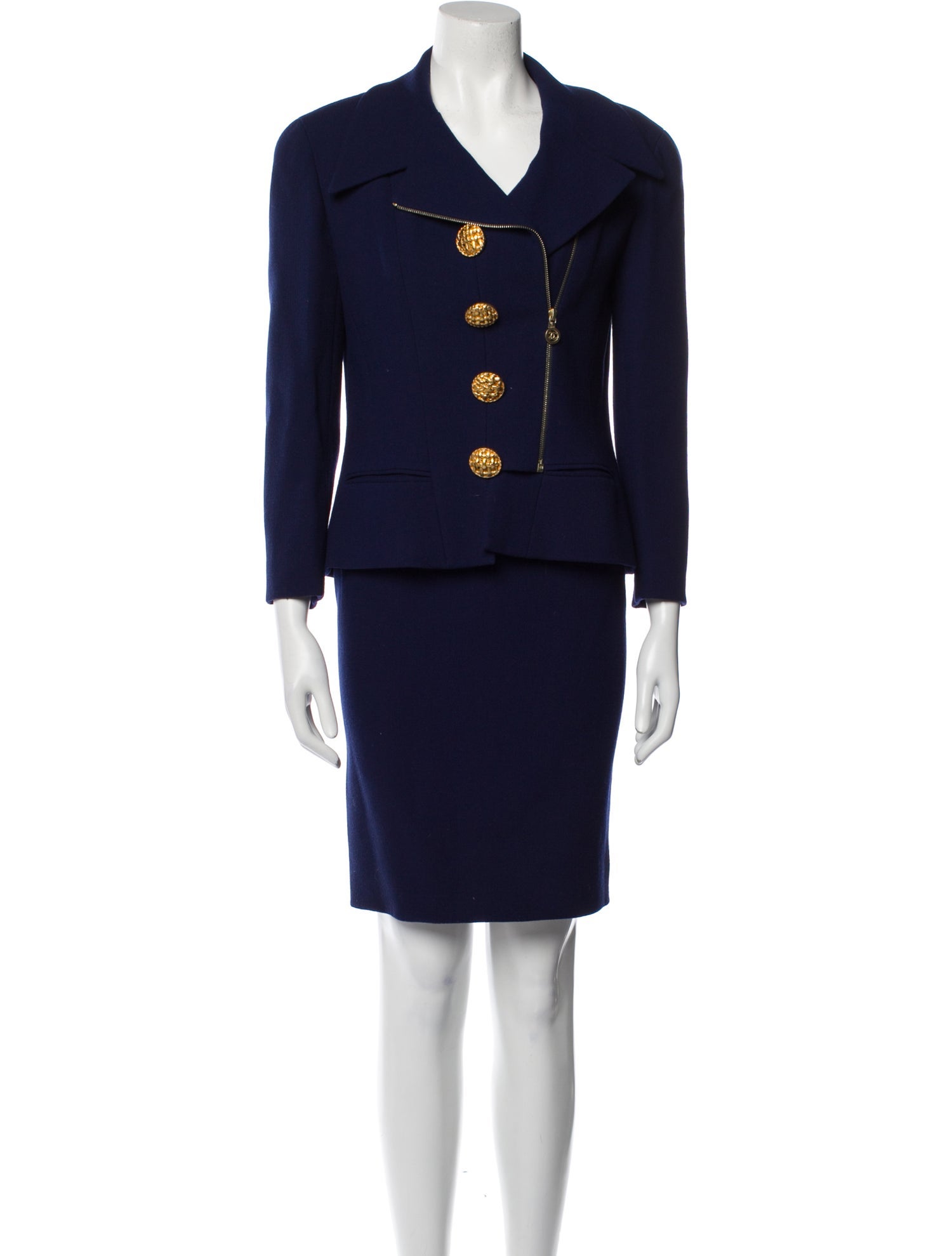 Chanel Vintage 1992 Skirt Suit - Blue Suits and Sets, Clothing ...
