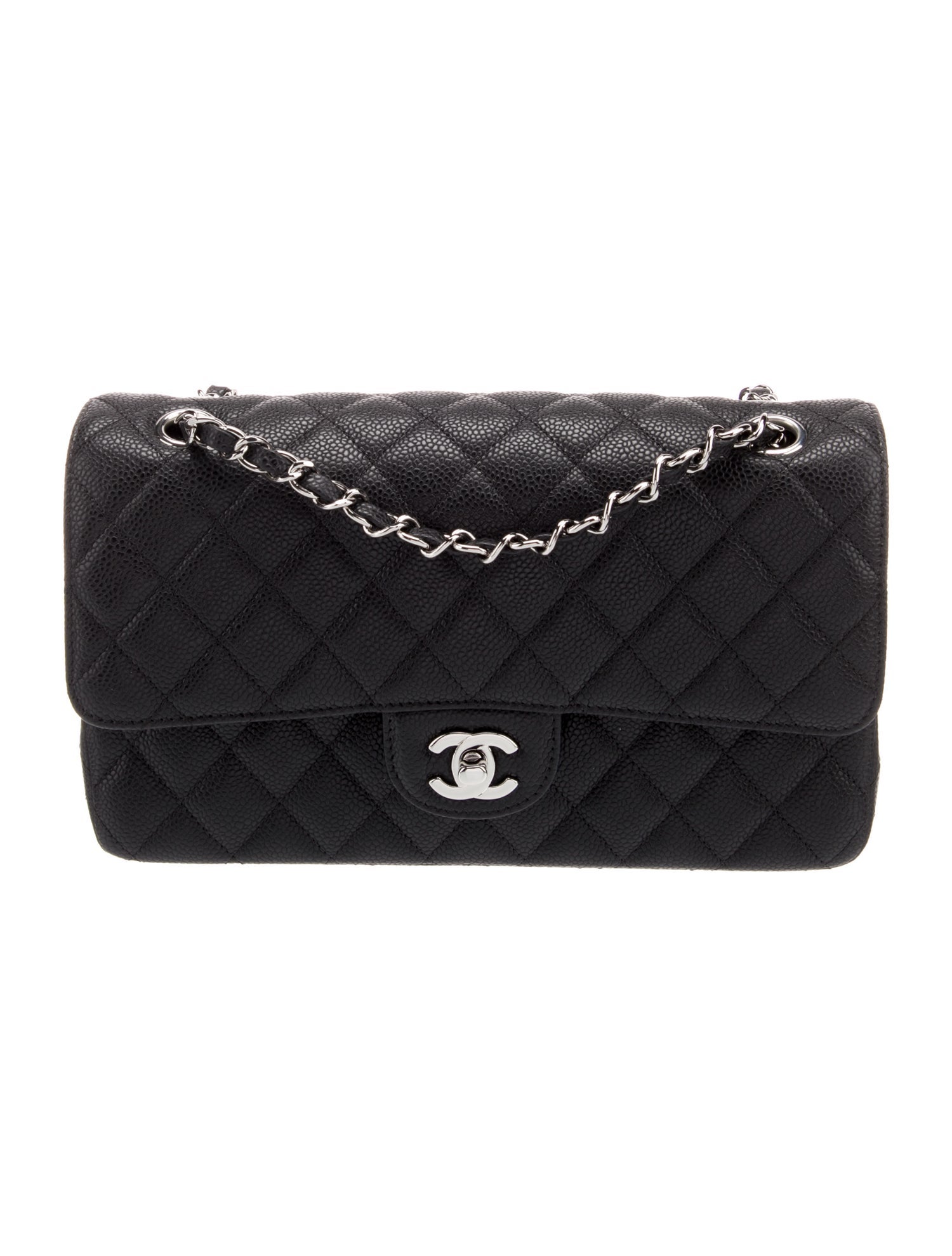 Chanel Medium Caviar Classic Double Flap - Black Shoulder Bags ...