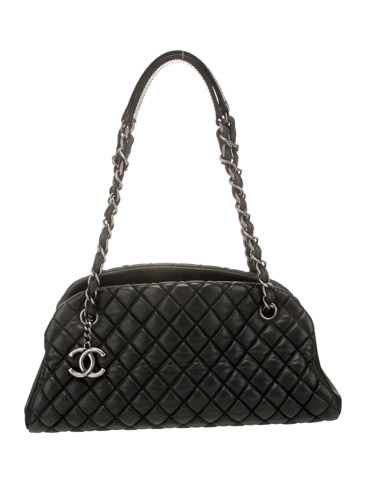 Chanel Medium Just Mademoiselle Bowling Bag - Black Shoulder Bags ...