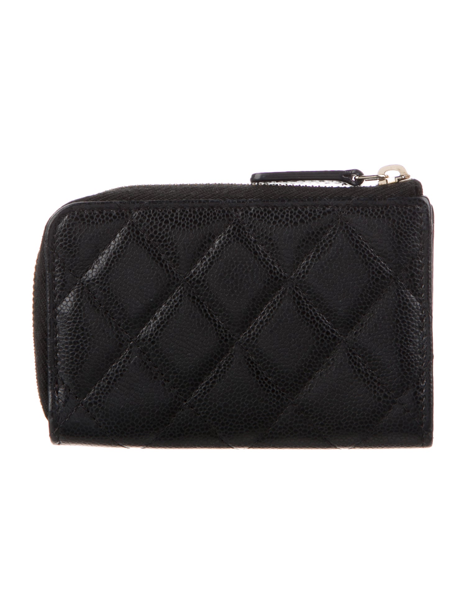 Chanel Interlocking CC Logo Leather Card Holder - Black Wallets ...