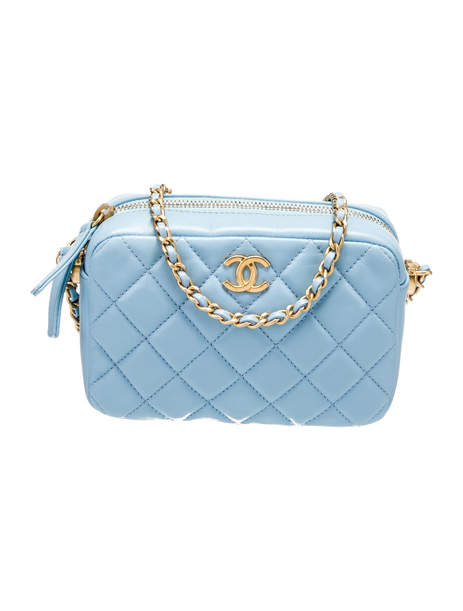 Chanel Pearl Crush Camera Bag - Blue Crossbody Bags, Handbags ...