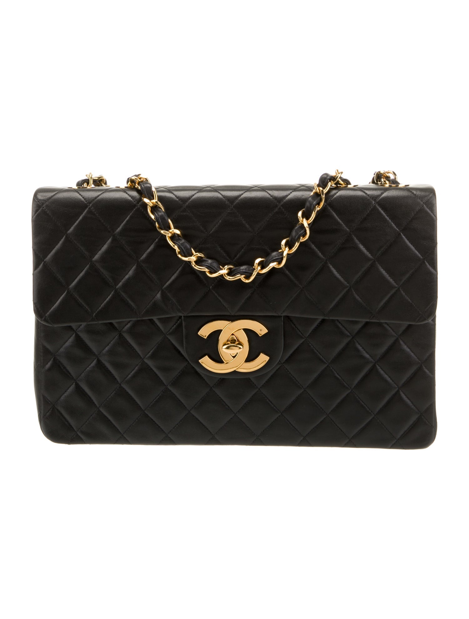 Chanel Classic Jumbo XL Maxi Flap Bag - Black Shoulder Bags, Handbags ...