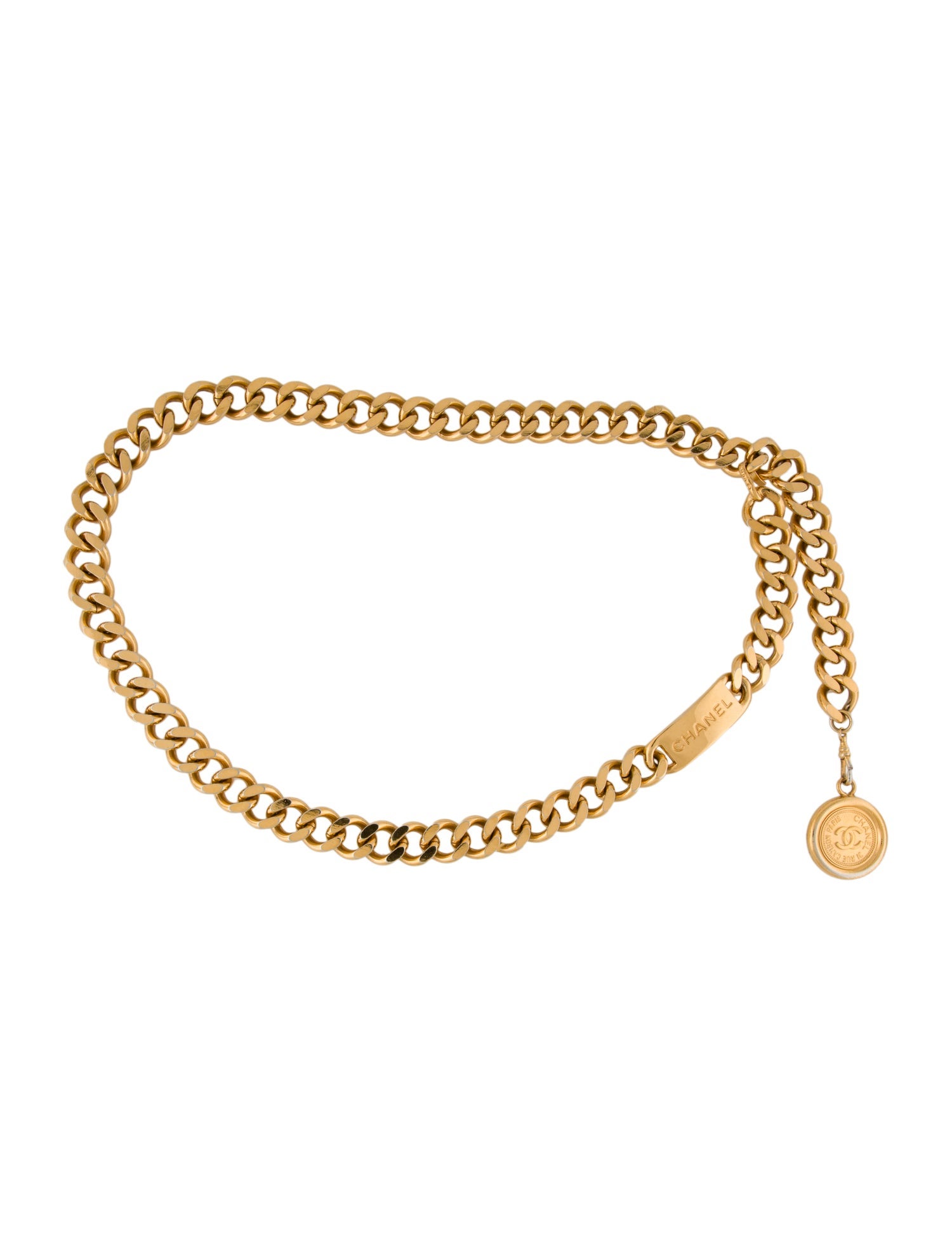 Chanel Metal Chain-Link Belt - Gold Belts, Accessories - CHA1184432 ...