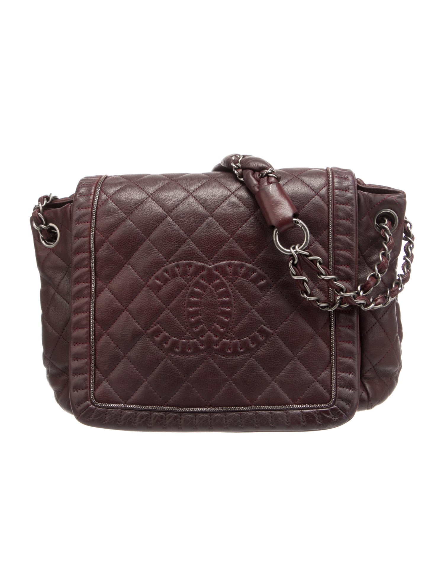 Chanel Istanbul Accordion Flap Bag - Burgundy Handle Bags, Handbags ...