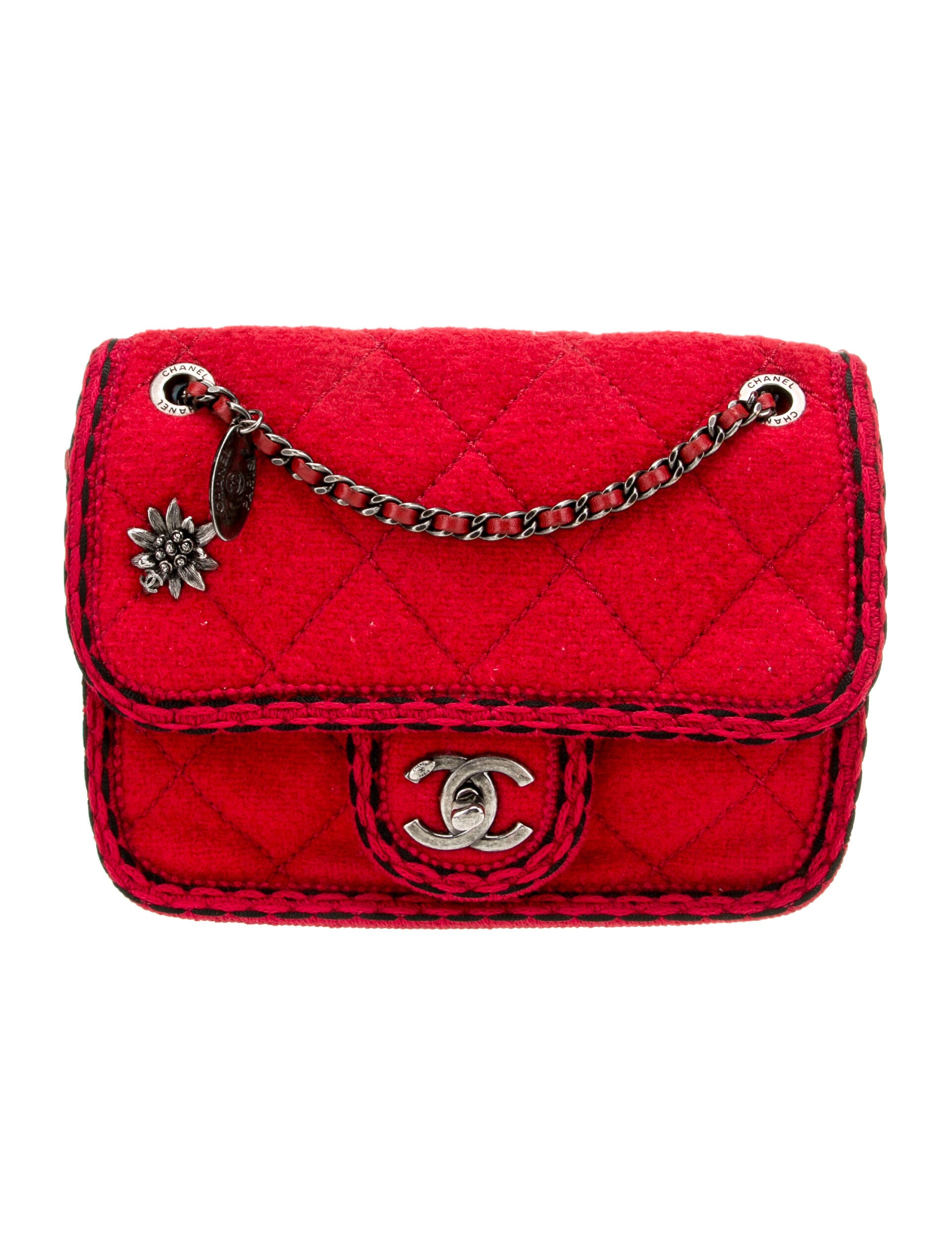 Chanel Paris-Salzberg Mini Edelweiss Flap Bag - Red Crossbody Bags ...