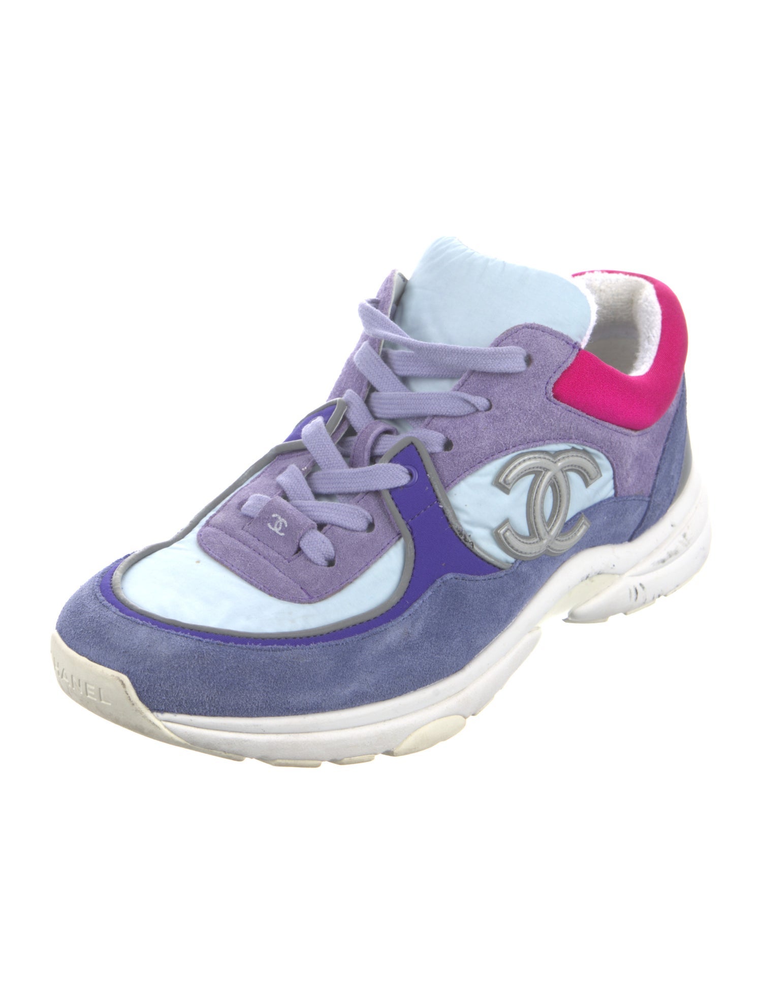 Chanel 2019 Interlocking CC Logo Sneakers - Purple Sneakers, Shoes ...