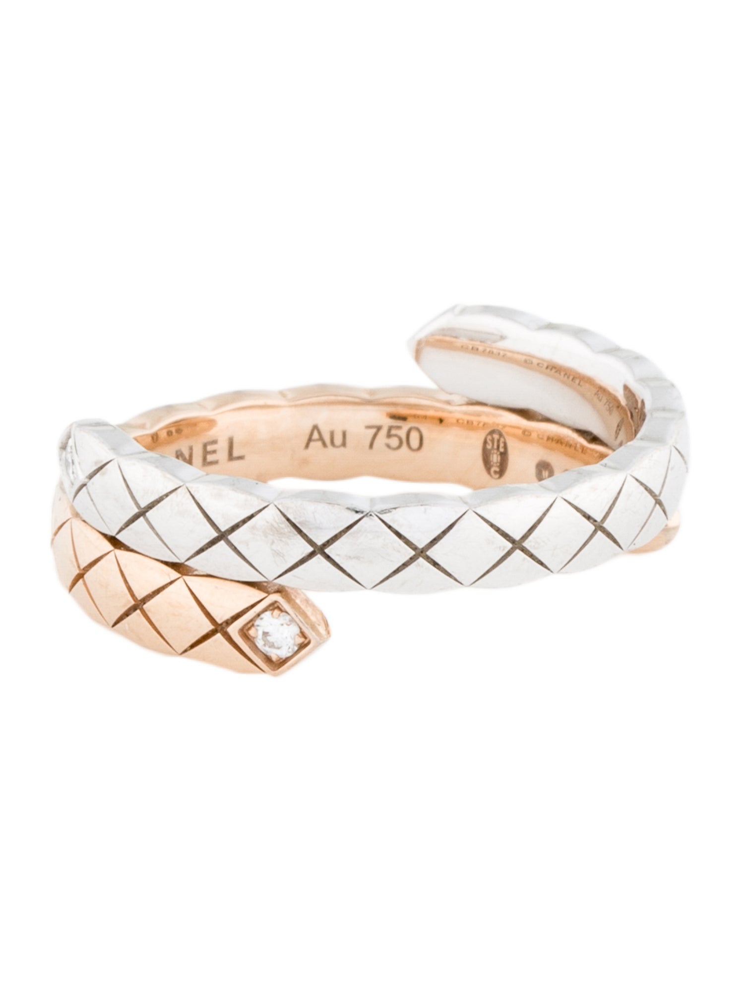 Chanel 18K Diamond Toi Et Moi Band - 18K Rose Gold Band, Rings - CHA1189619 | The RealReal