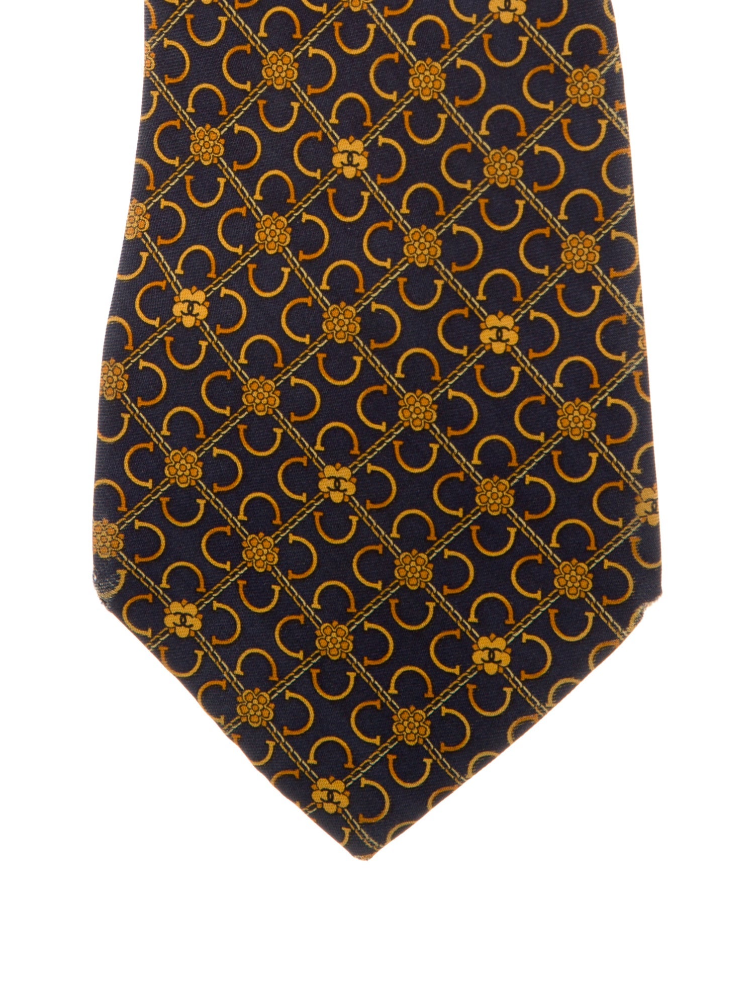 Chanel Silk Pattern Tie - Blue Ties, Suiting Accessories - CHA1191298 | The RealReal