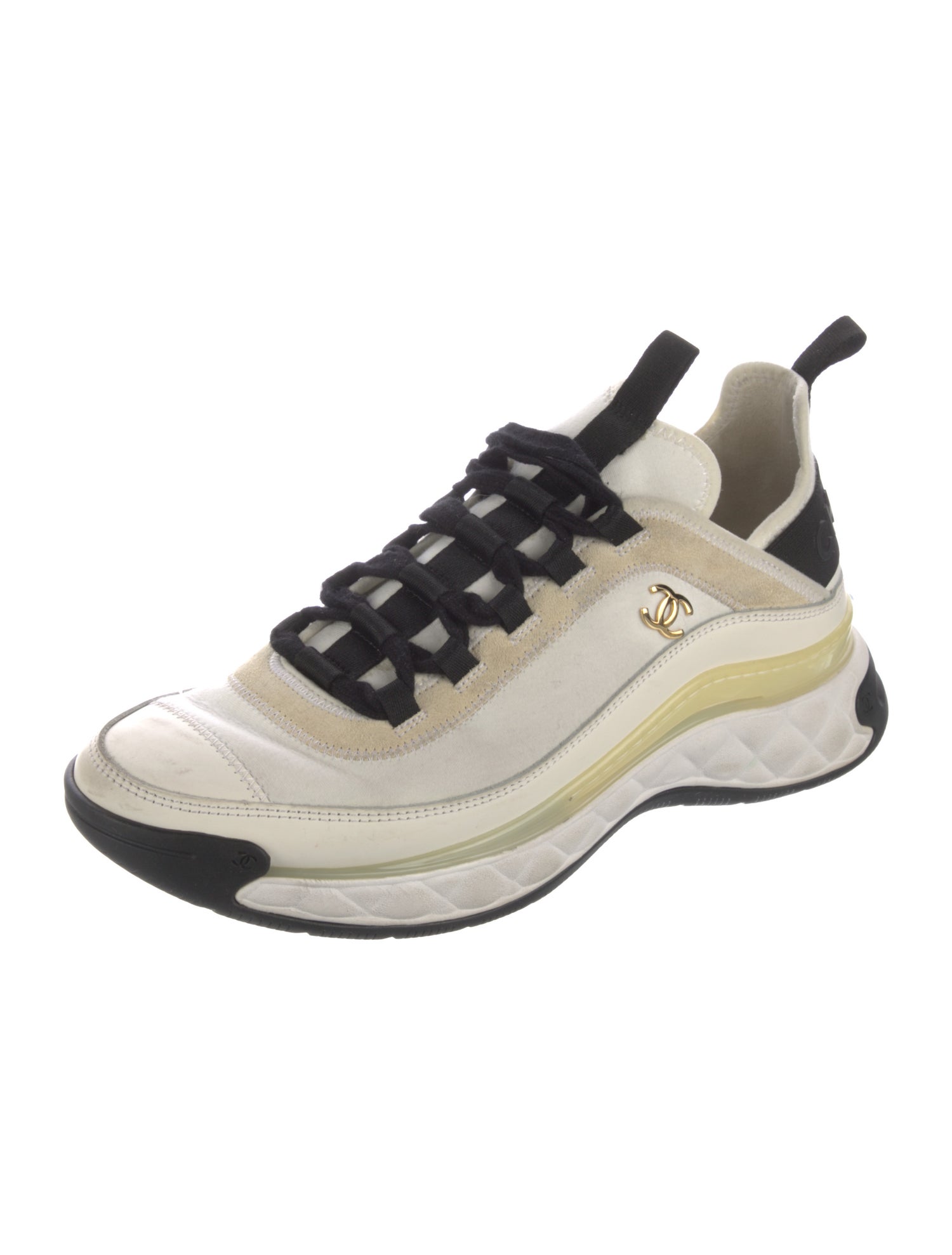 Chanel Interlocking CC Logo Sneakers - White Sneakers, Shoes ...