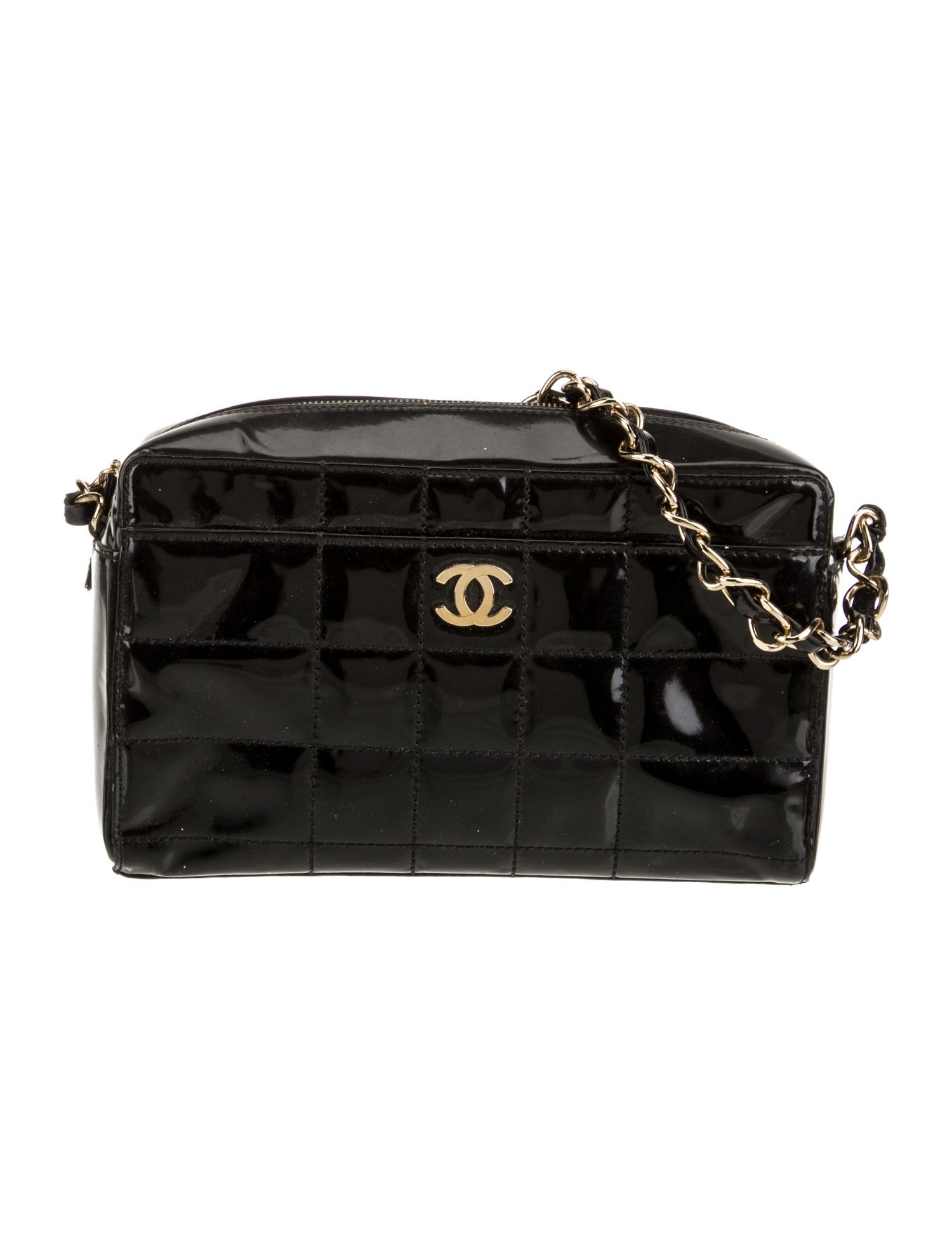 Chanel Square Quilt CC Camera Bag - Black Handle Bags, Handbags ...