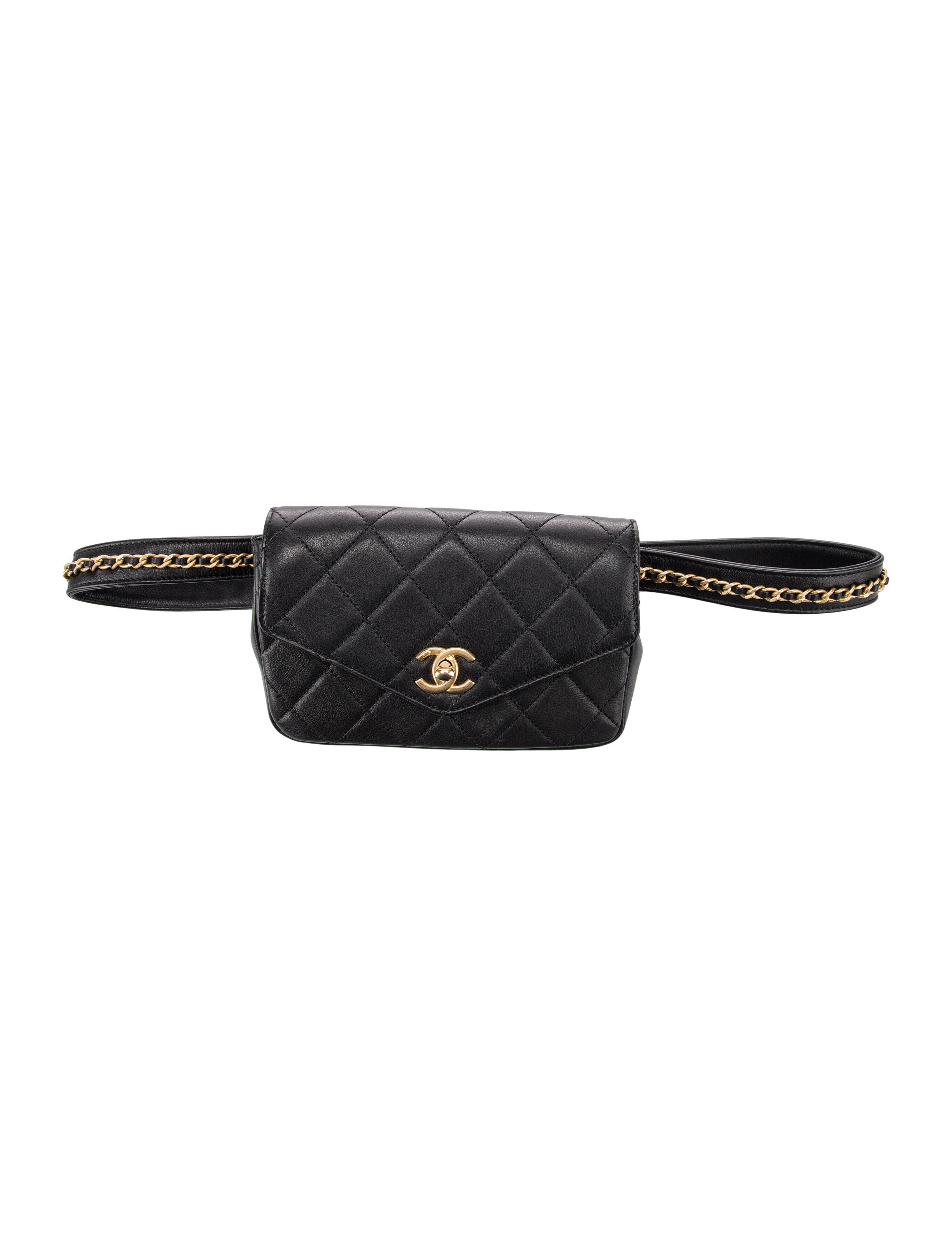 Chanel Envelope Flap Waist Bag - Black Waist Bags, Handbags ...