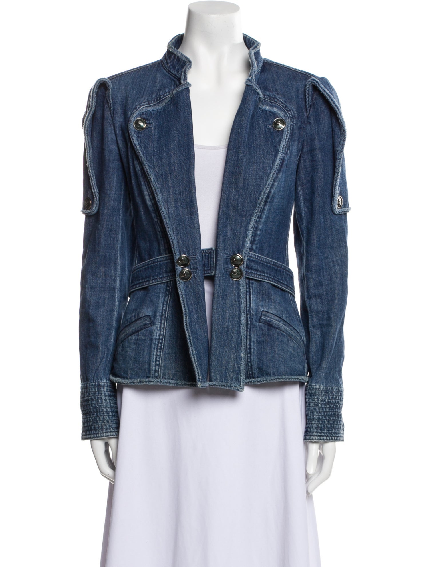 Chanel Vintage 2008 Denim Jacket - Blue Jackets, Clothing - CHA1195003 ...