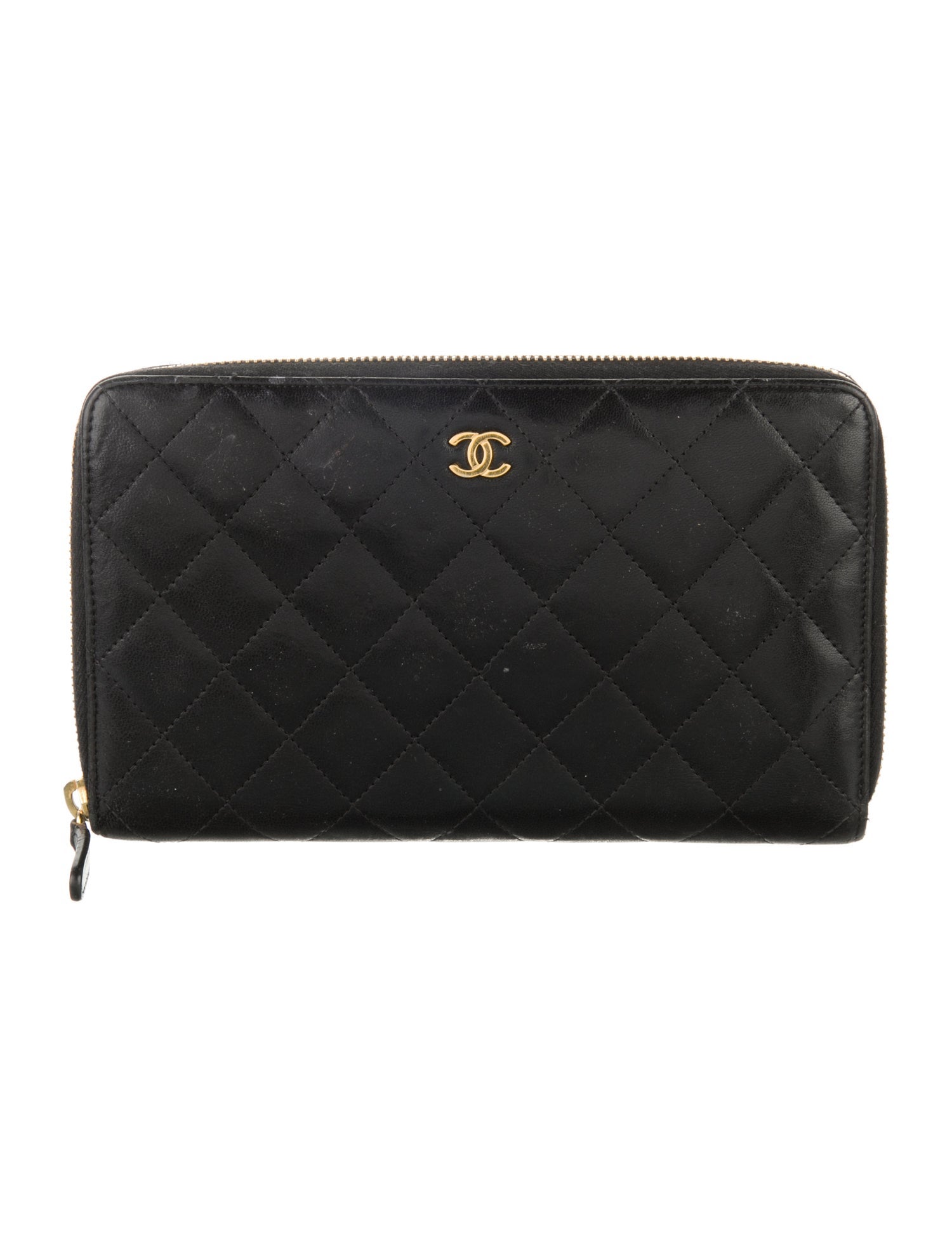 Chanel 2014 Interlocking CC Logo Continental Wallet - Black Wallets ...