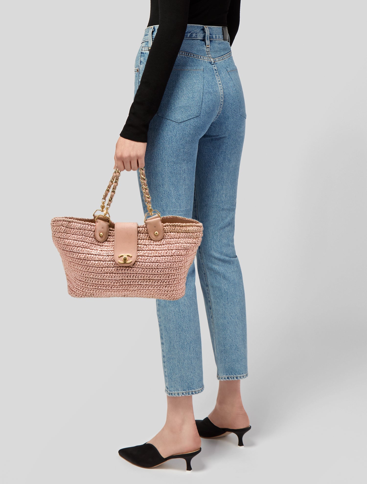 Chanel Raffia Basket Tote - Pink Totes, Handbags - CHA1197630 | The ...