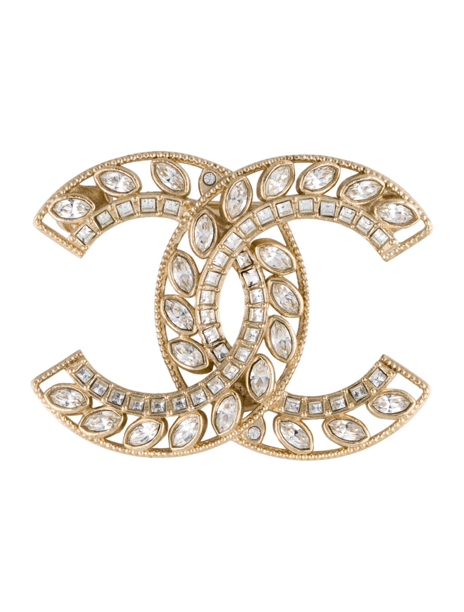 Chanel 2023 Strass CC Brooch - Gold-Plated Pin, Brooches - CHA1197659 ...
