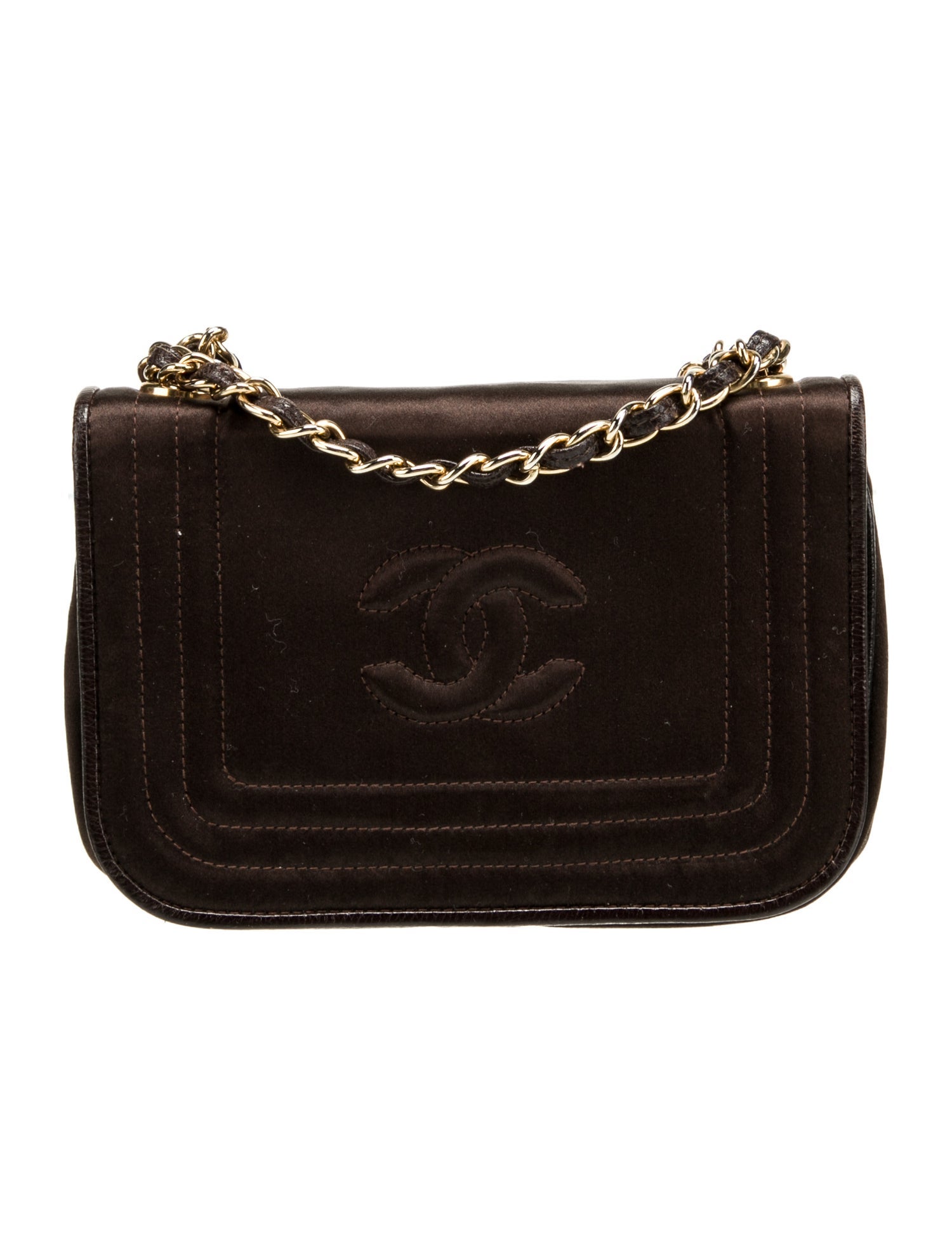 Chanel Mini Satin Crossbody Bag - Brown Mini Bags, Handbags ...