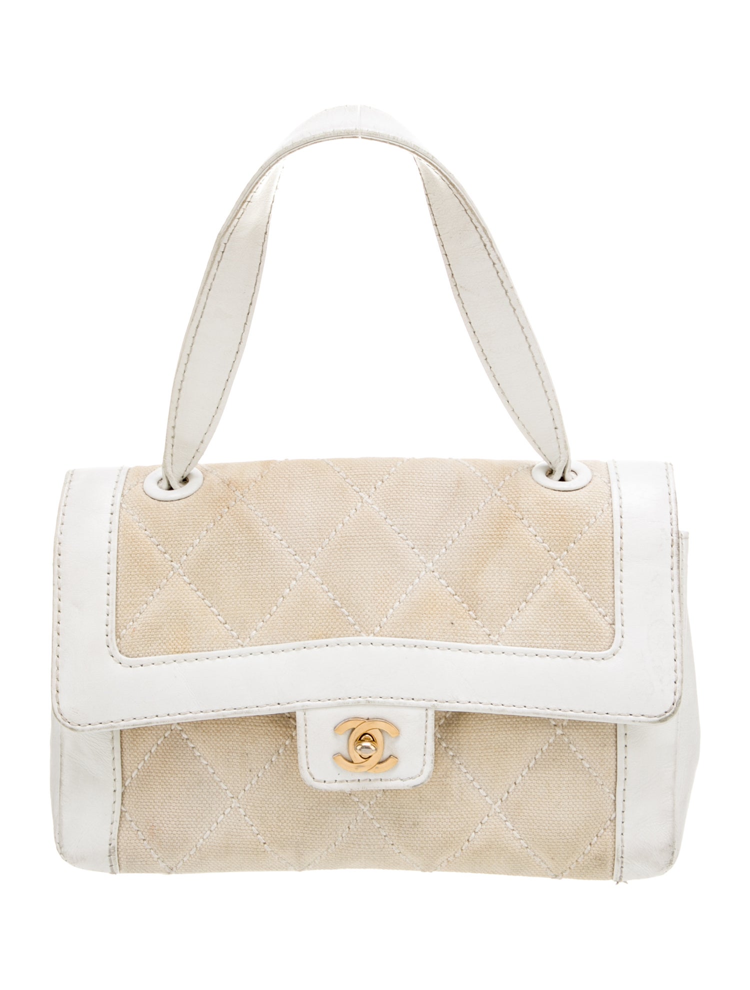 Chanel Surpique Top Handle Bag - Neutrals Handle Bags, Handbags ...
