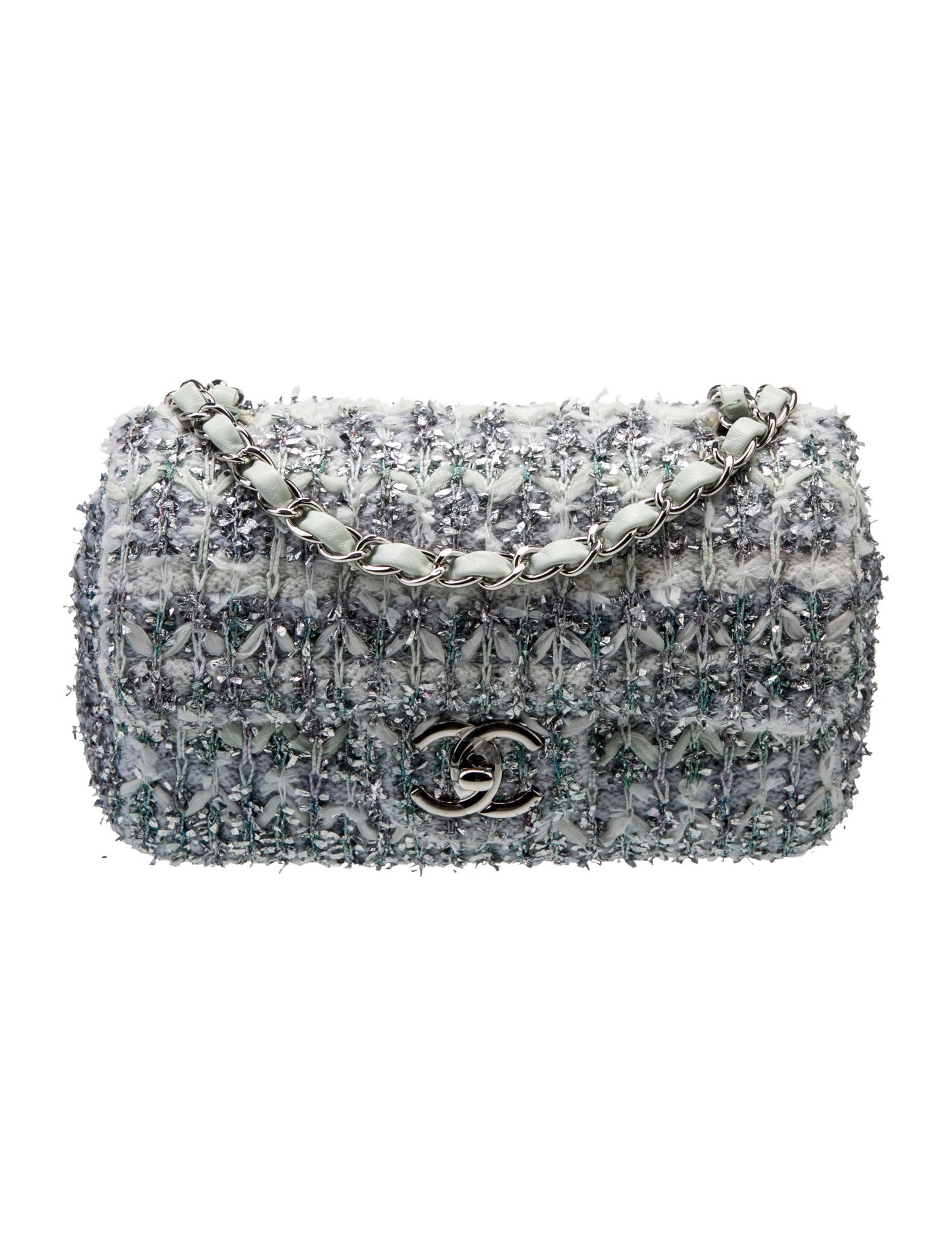Chanel Small Tweed Flap Bag - Blue Shoulder Bags, Handbags - CHA1108032 ...