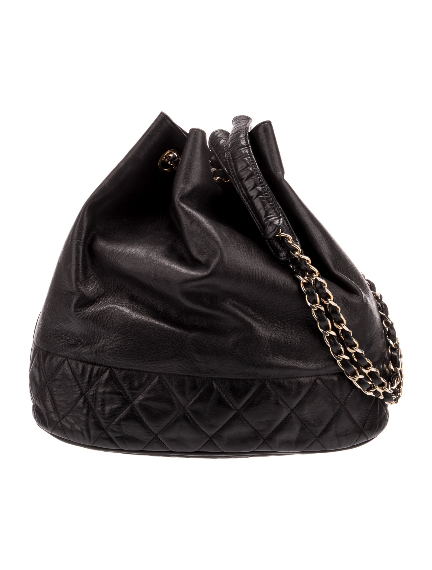 Chanel Drawstring Bucket Bag - Black Bucket Bags, Handbags - CHA1202526 ...