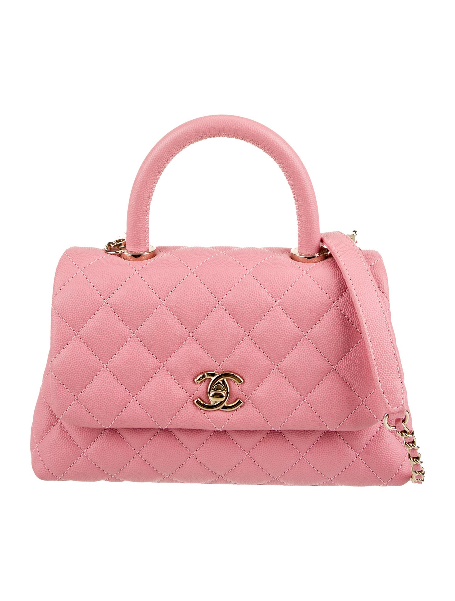 Chanel Mini Coco Top Handle Bag - Pink Handle Bags, Handbags ...