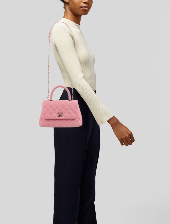 Chanel Mini Coco Top Handle Bag - Pink Handle Bags, Handbags ...