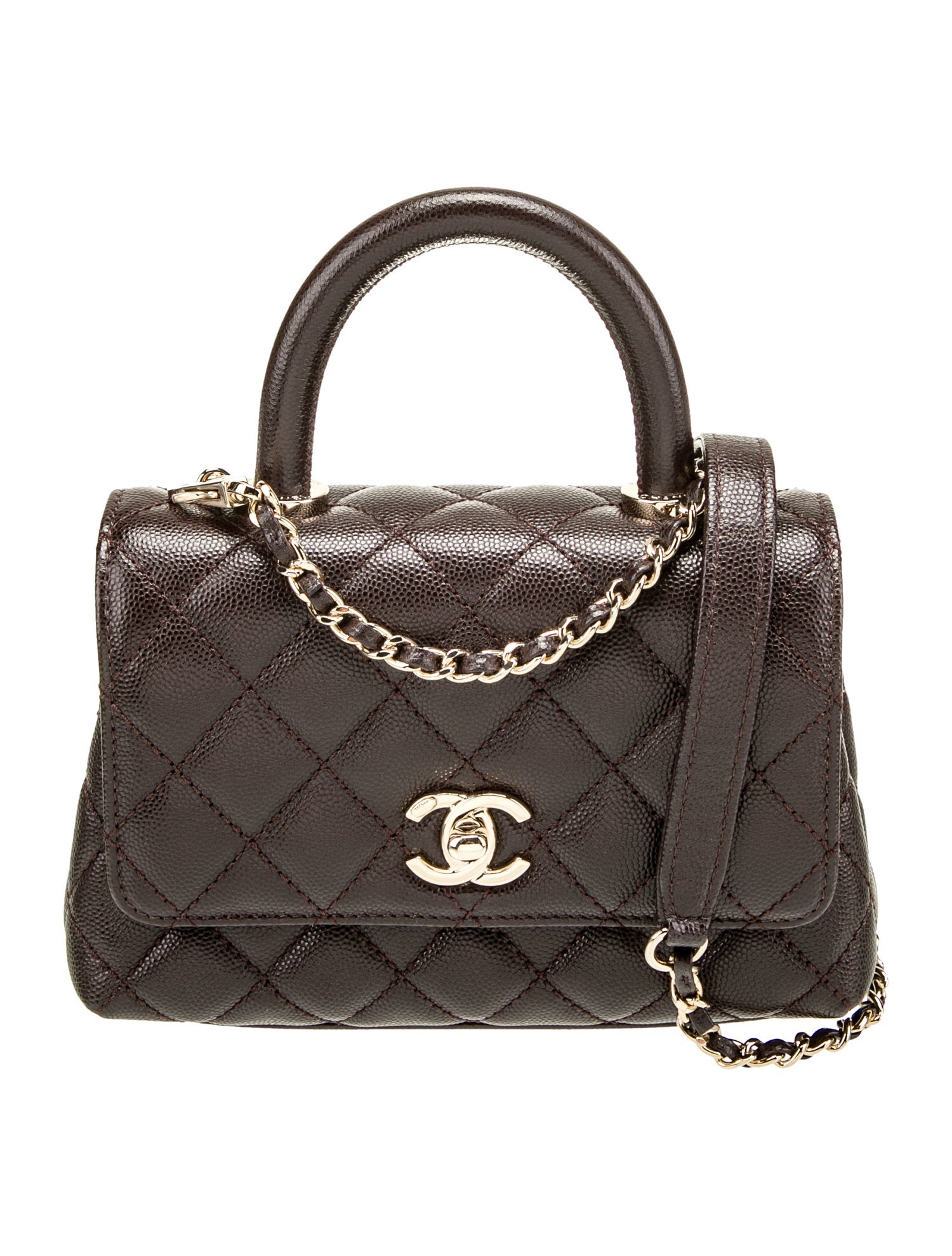 Chanel Extra Mini Coco Handle Bag - Brown Handle Bags, Handbags ...