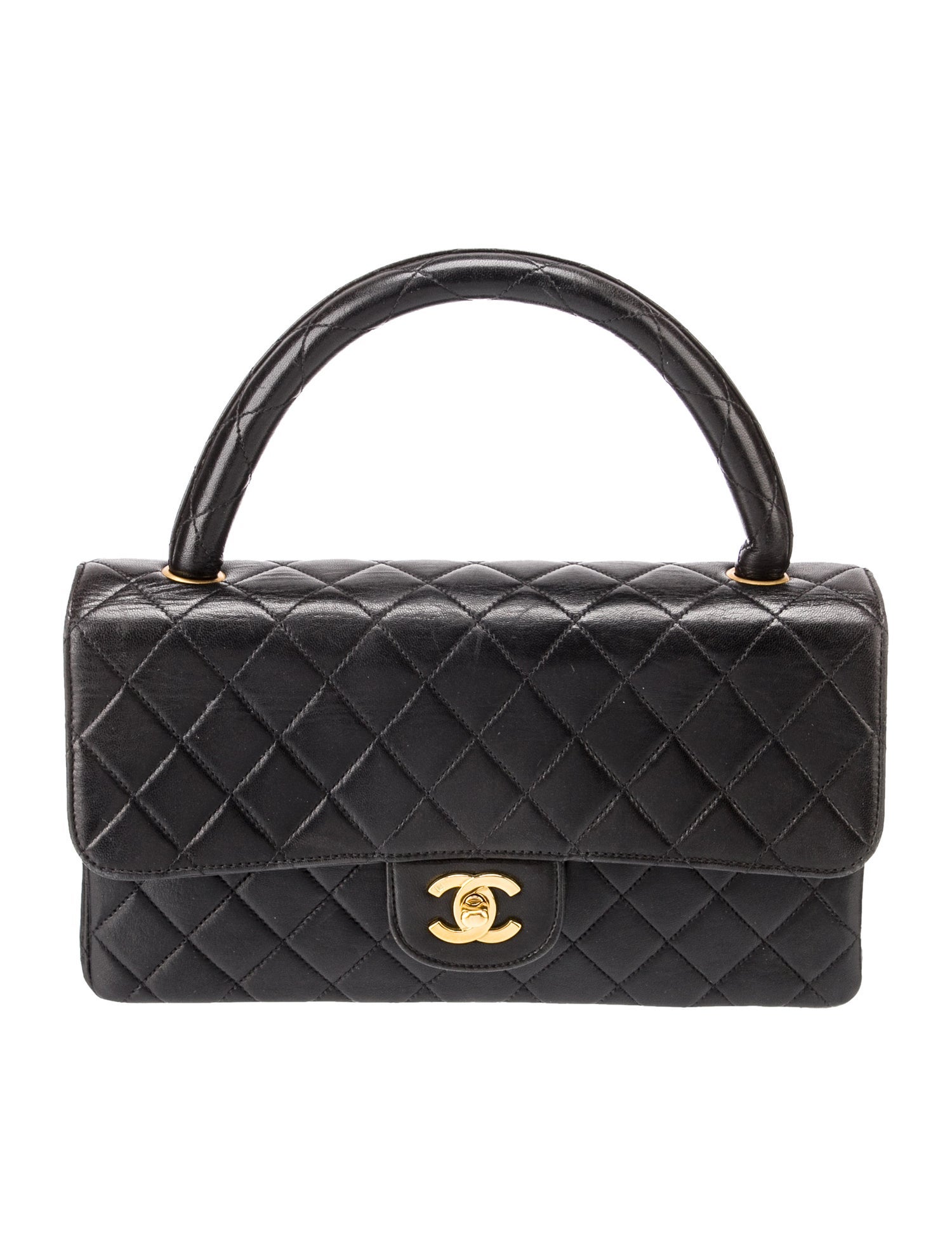 Chanel Caviar Kelly Top Handle Bag - Black Handle Bags, Handbags ...