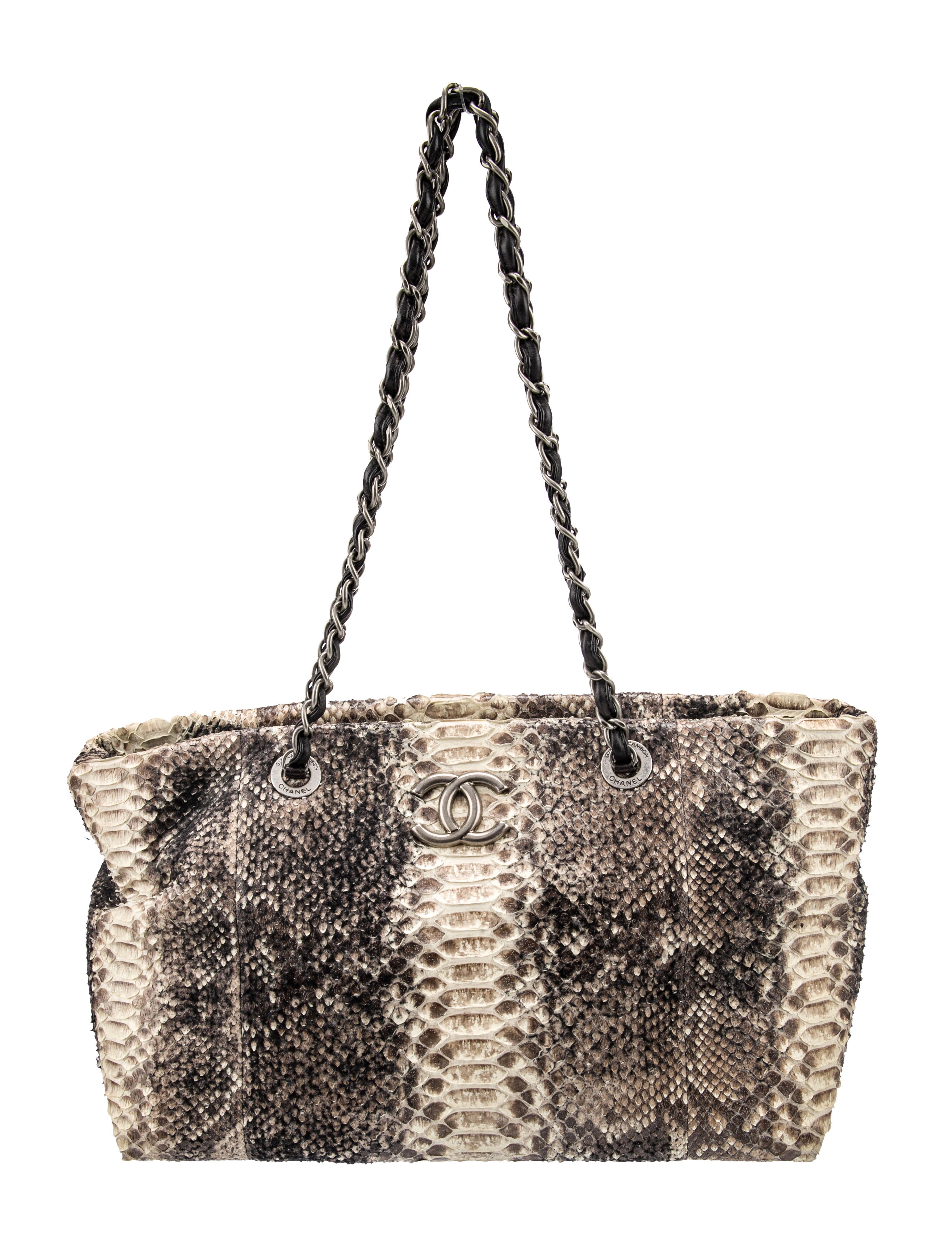 Chanel Felted Python Tote - Black Totes, Handbags - CHA1205662 | The ...